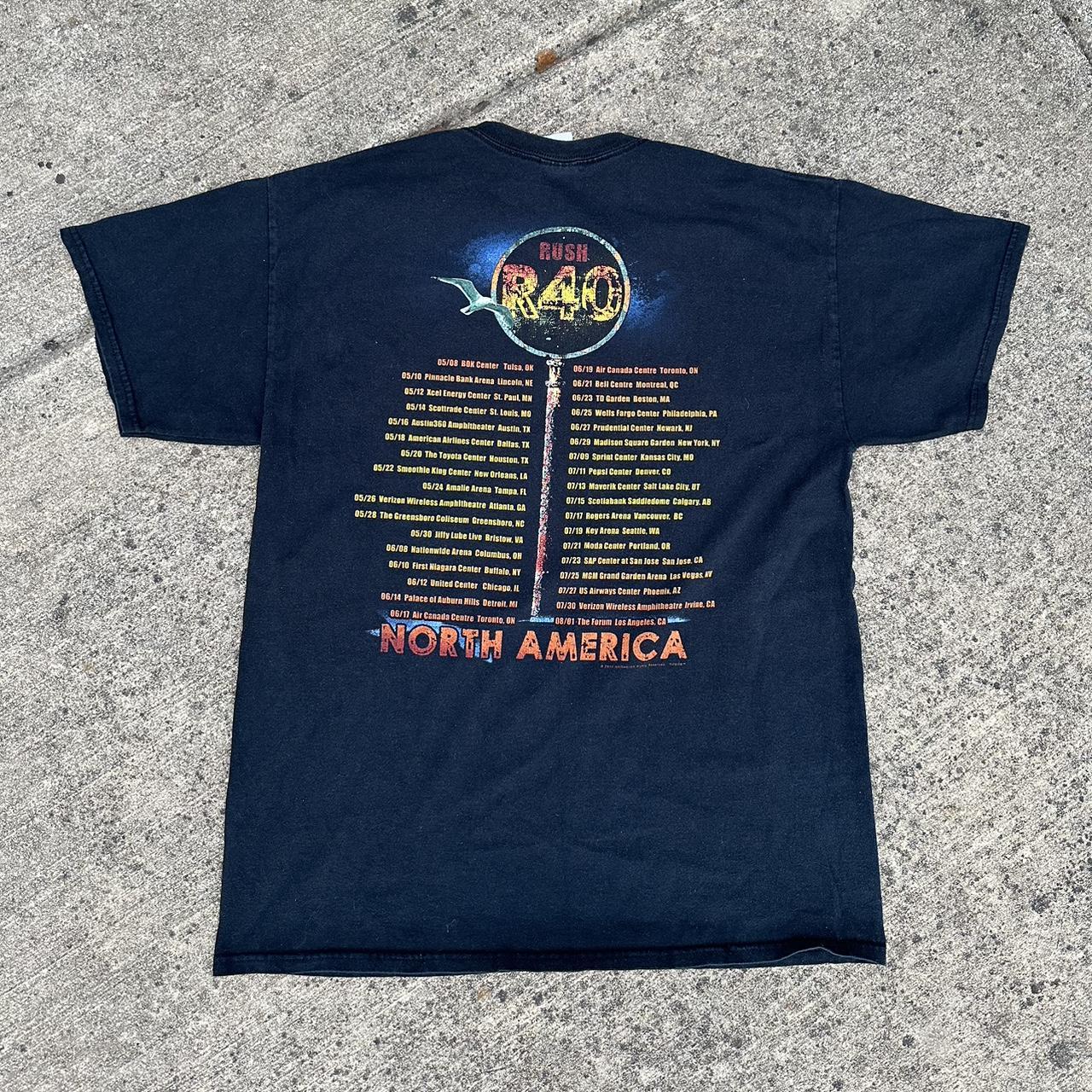 Vintage Y2K Rush 2015 Tour Graphic Tee Shirt Size:... - Depop