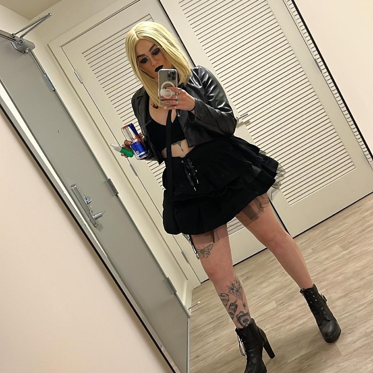 STUNNING mini goth tutu skirt from widow. Skirt... - Depop