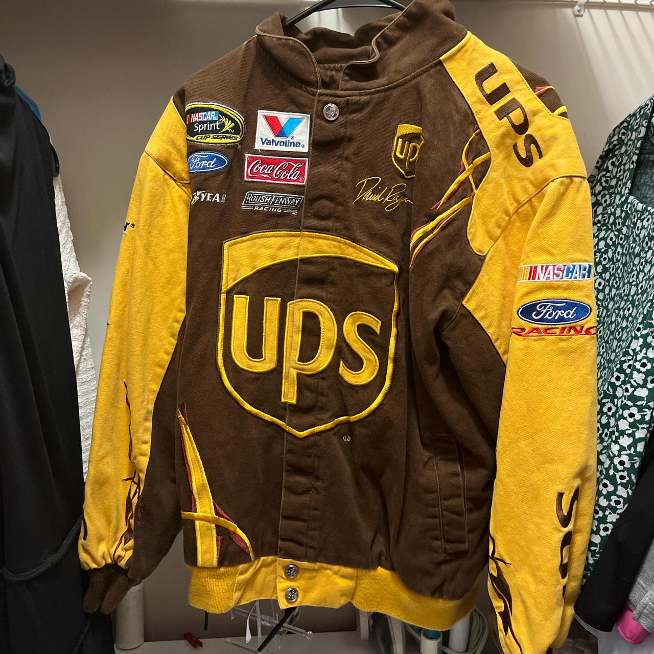 Early 2000 UPS NASCAR jacket , super baggy, pretty... | Depop