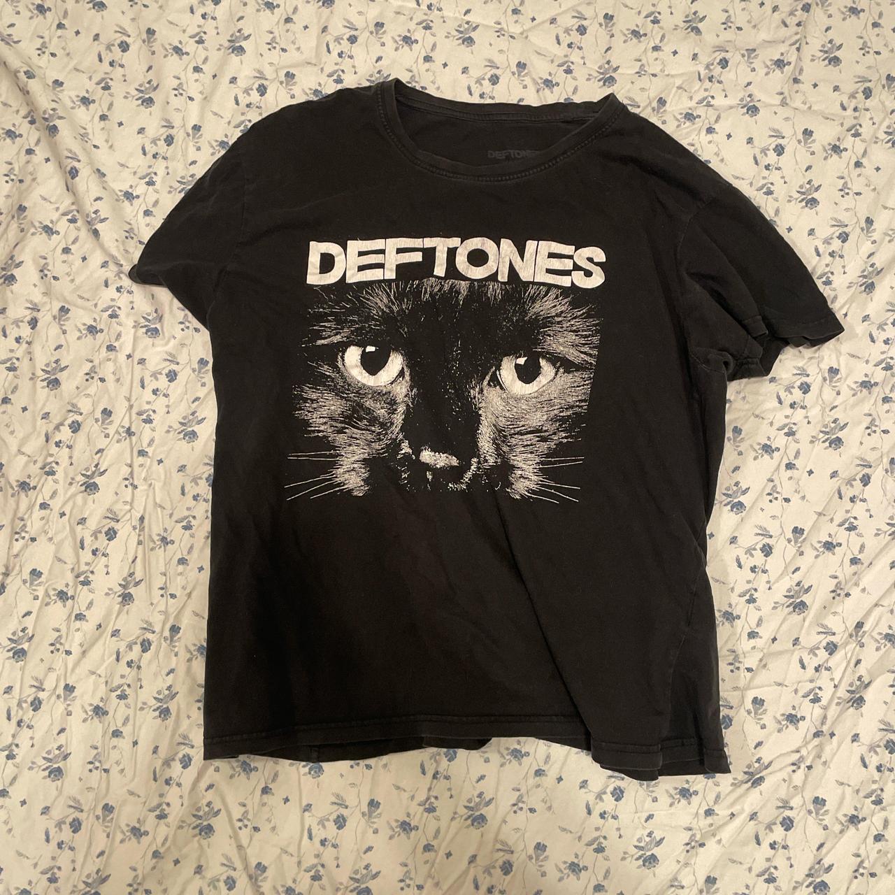 deftones cat shirt labeled size XXL but more of a... | Depop