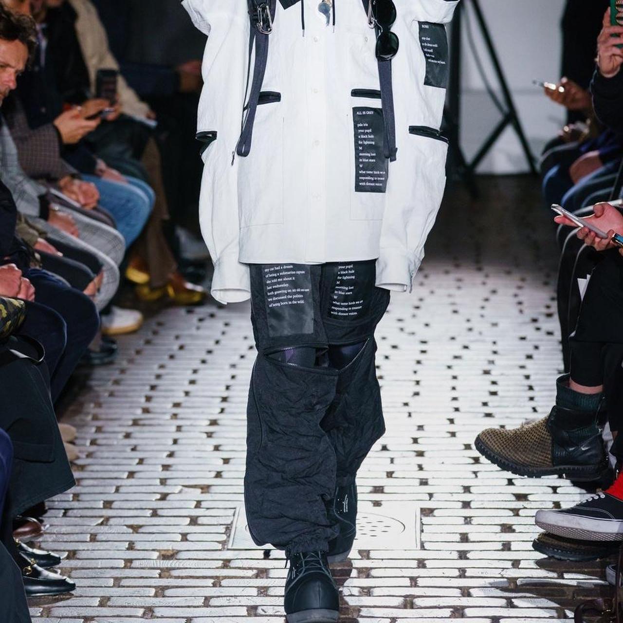 19aw winter zip poem patch sweatpants Heavy duty... - Depop