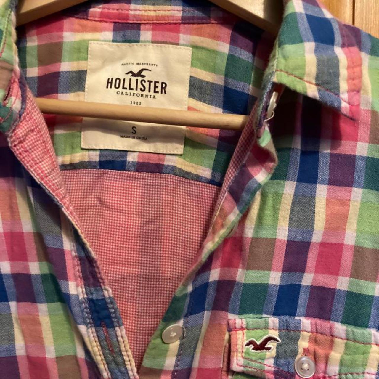 Pastel checked shirt - blue green and pink... - Depop