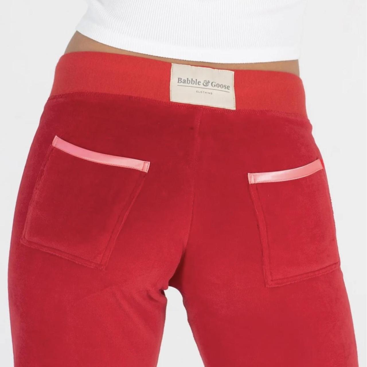 WOMENS RED BABBLE & GOOSE JOGGERS name : Allegra... - Depop