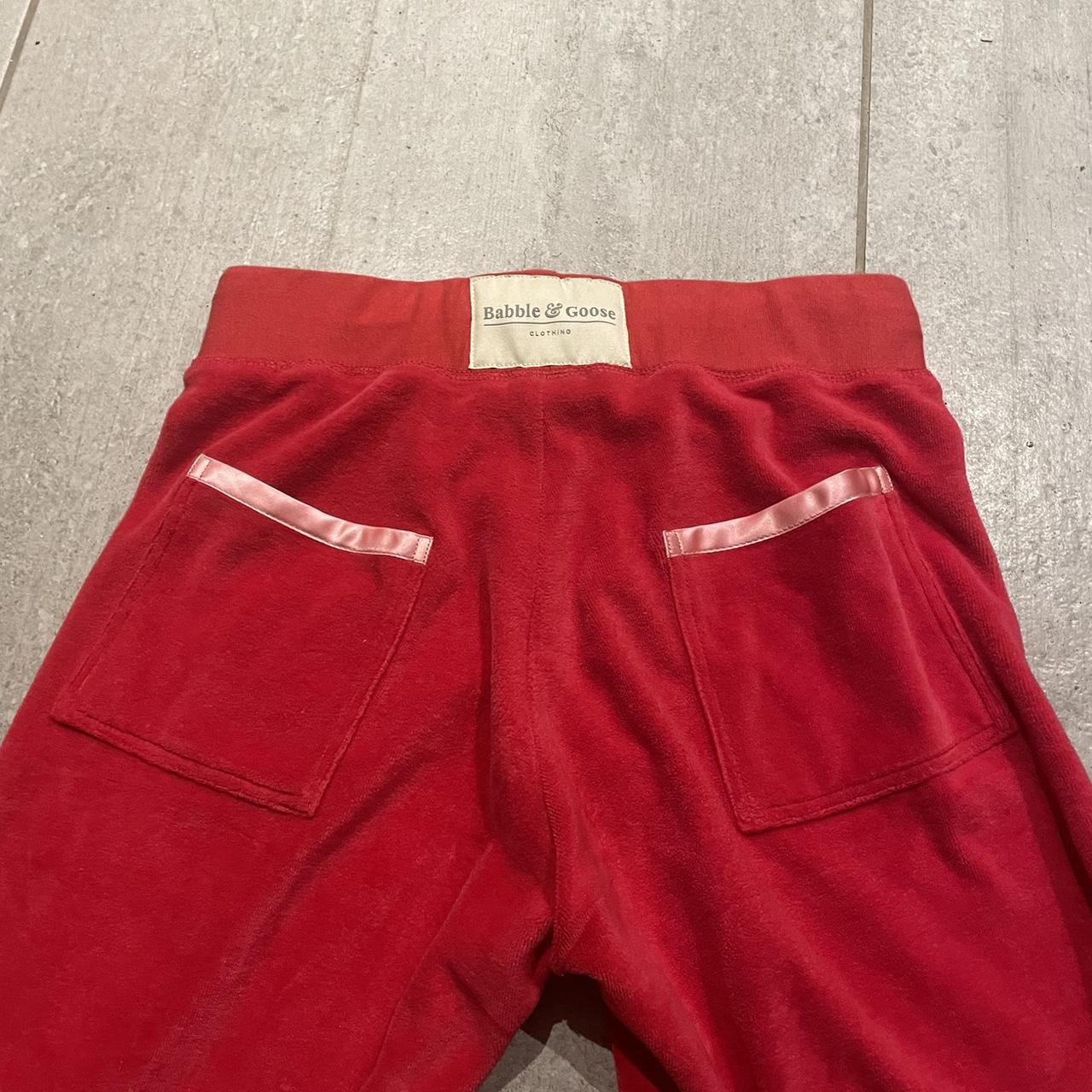WOMENS RED BABBLE & GOOSE JOGGERS name : Allegra... - Depop