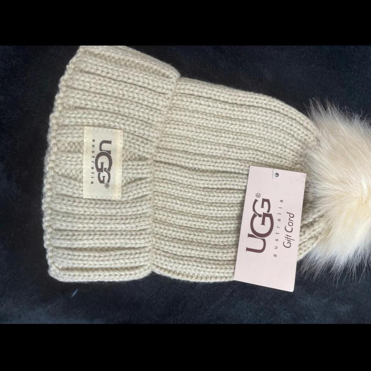 Ladies ugg hat nice and warm with detachable bobble... - Depop