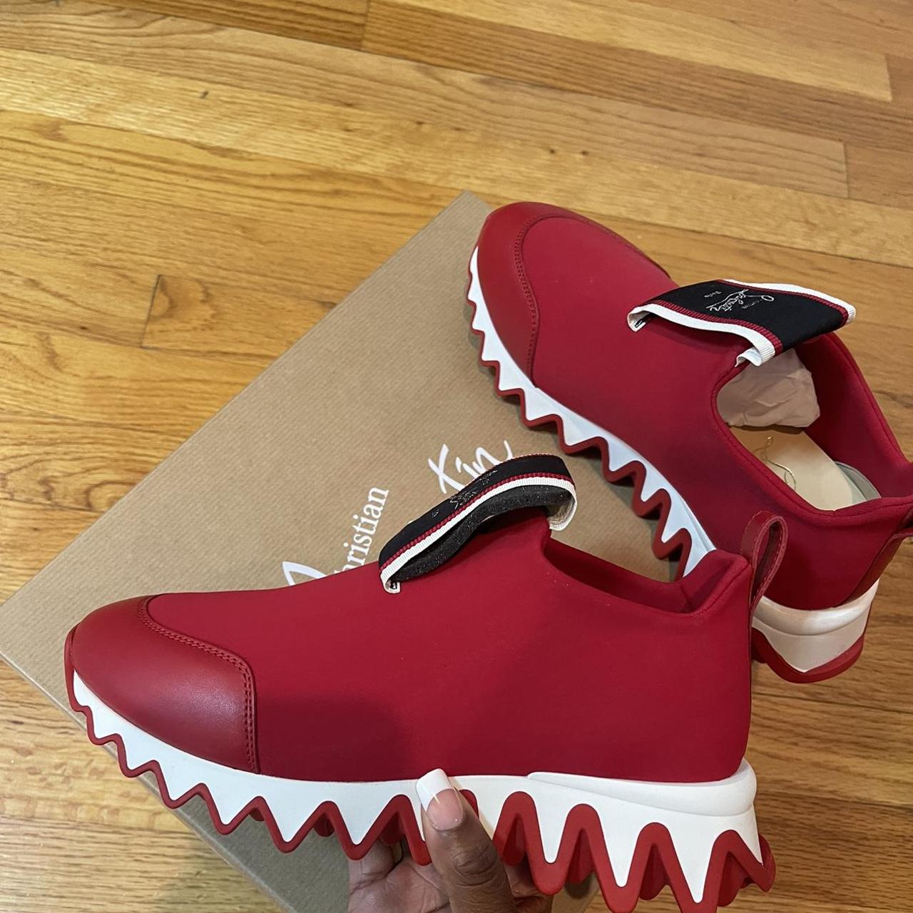christian louboutin loubi shark sneakers - Depop