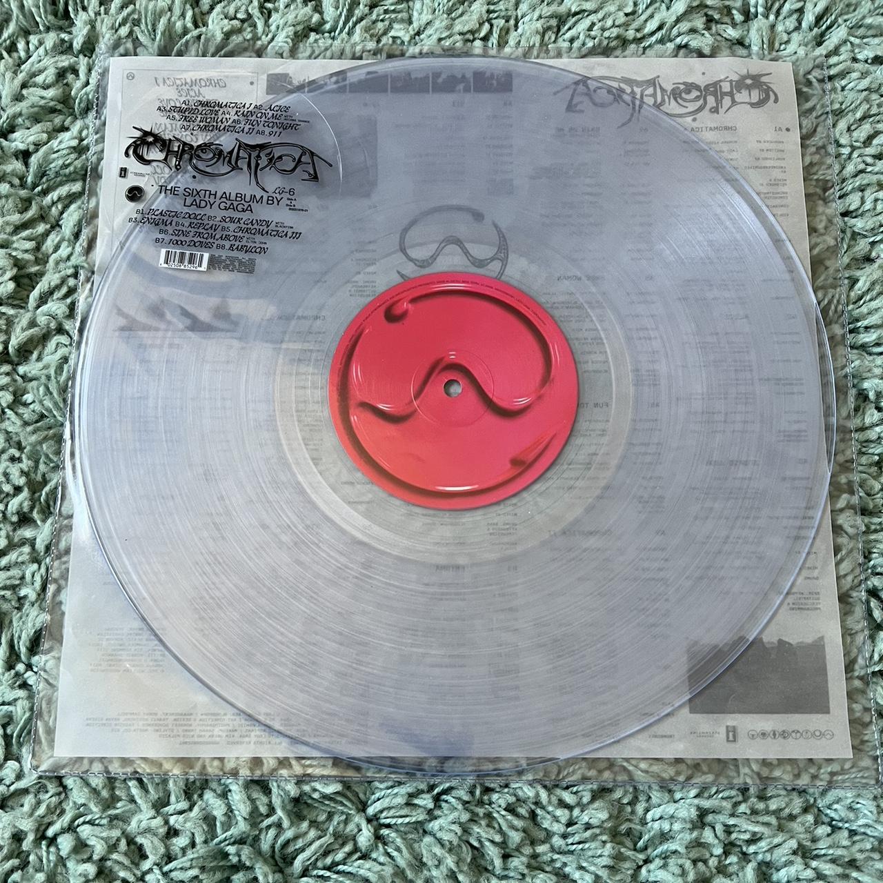 Lady gaga chromatica silver transparent vinyl record... - Depop