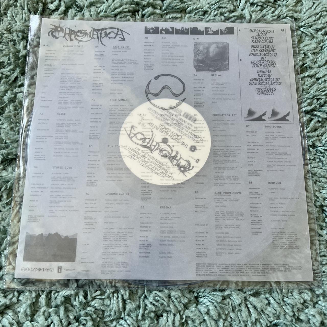 Lady gaga chromatica silver transparent vinyl record... - Depop