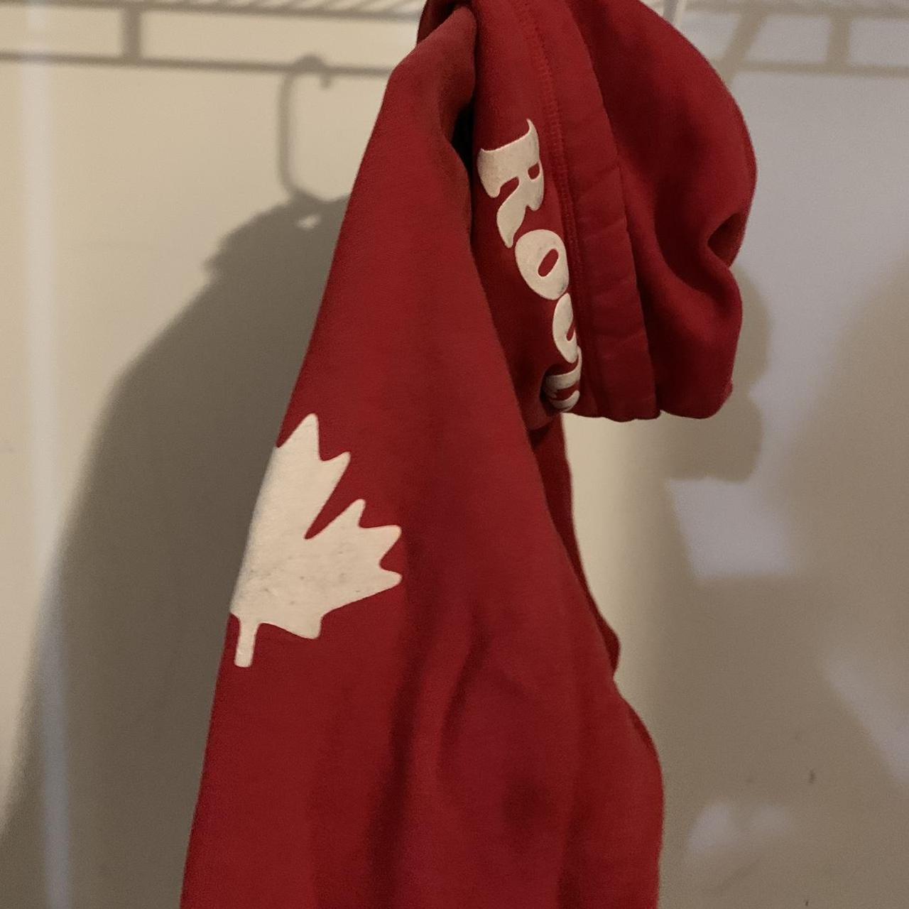 Roots Banff Canada Red White Pullover Sweatshirt... - Depop