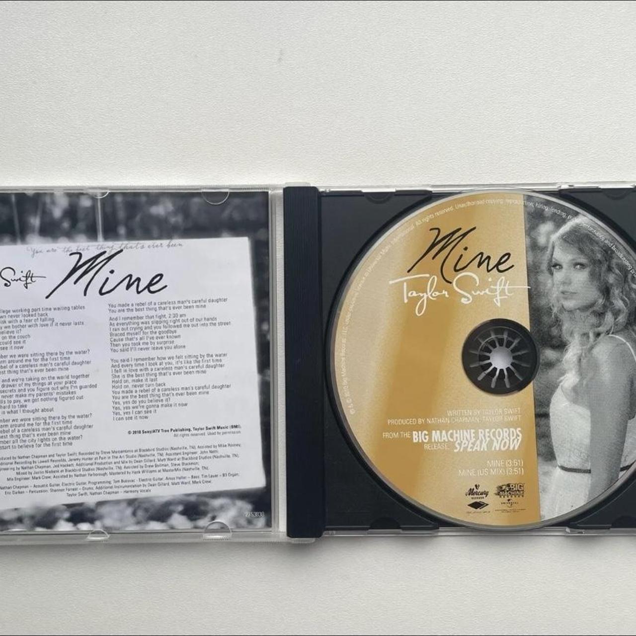 🎶 taylor swift rare mine cd - the front booklet... - Depop