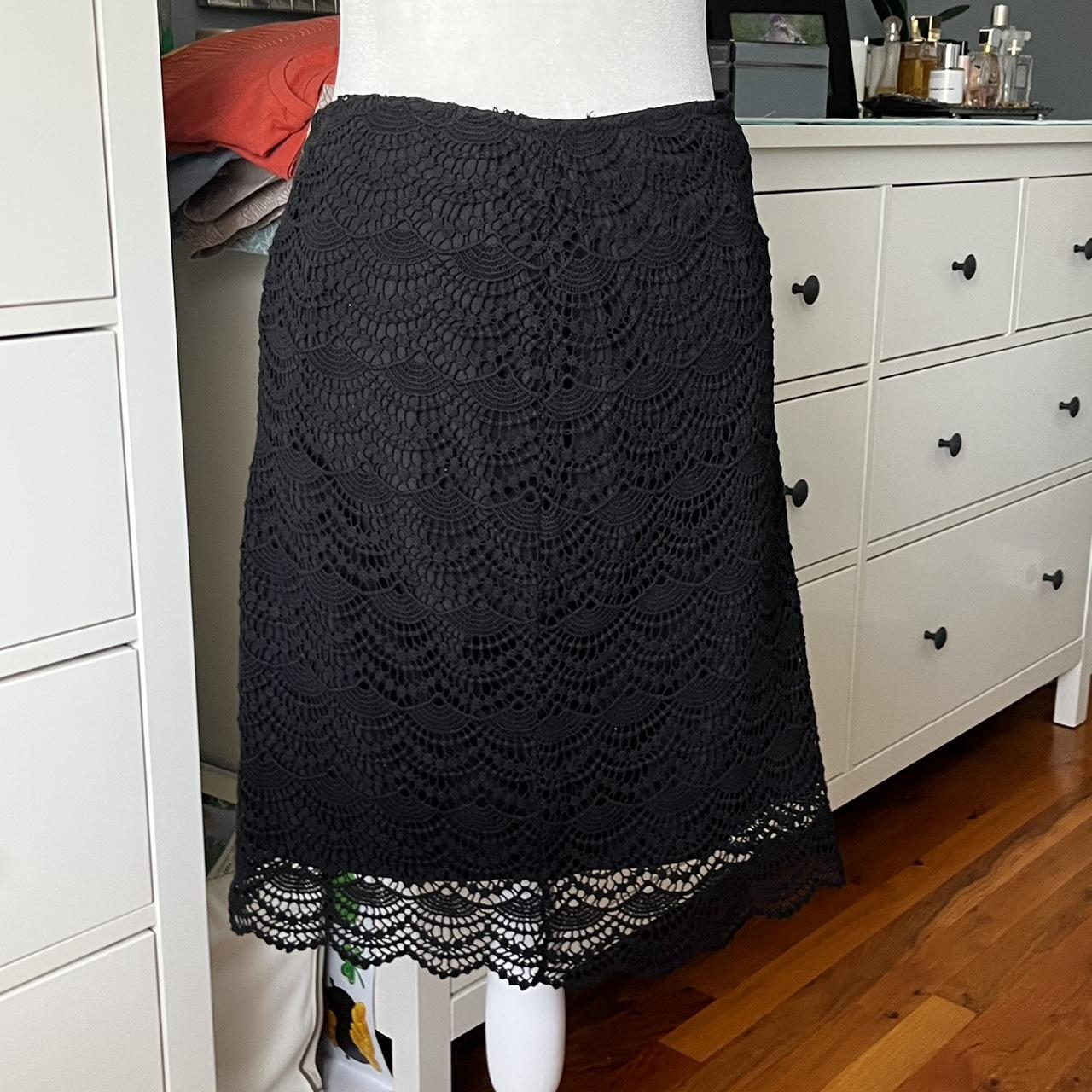 BLACK LACE SKIRT 𓍢ִ໋🌷͙֒ • black pretty lace design... - Depop