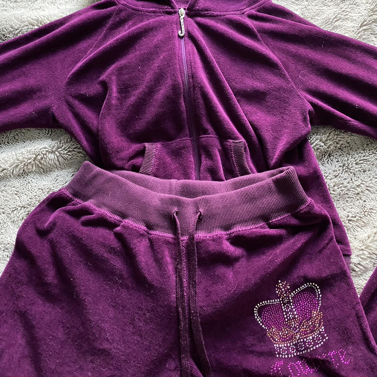 Velour purple tracksuit(just the bottoms)👑 Similar... - Depop