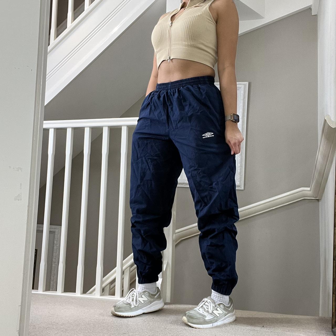 Blue Umbro cuffed leg fit windbreaker tracksuit... - Depop