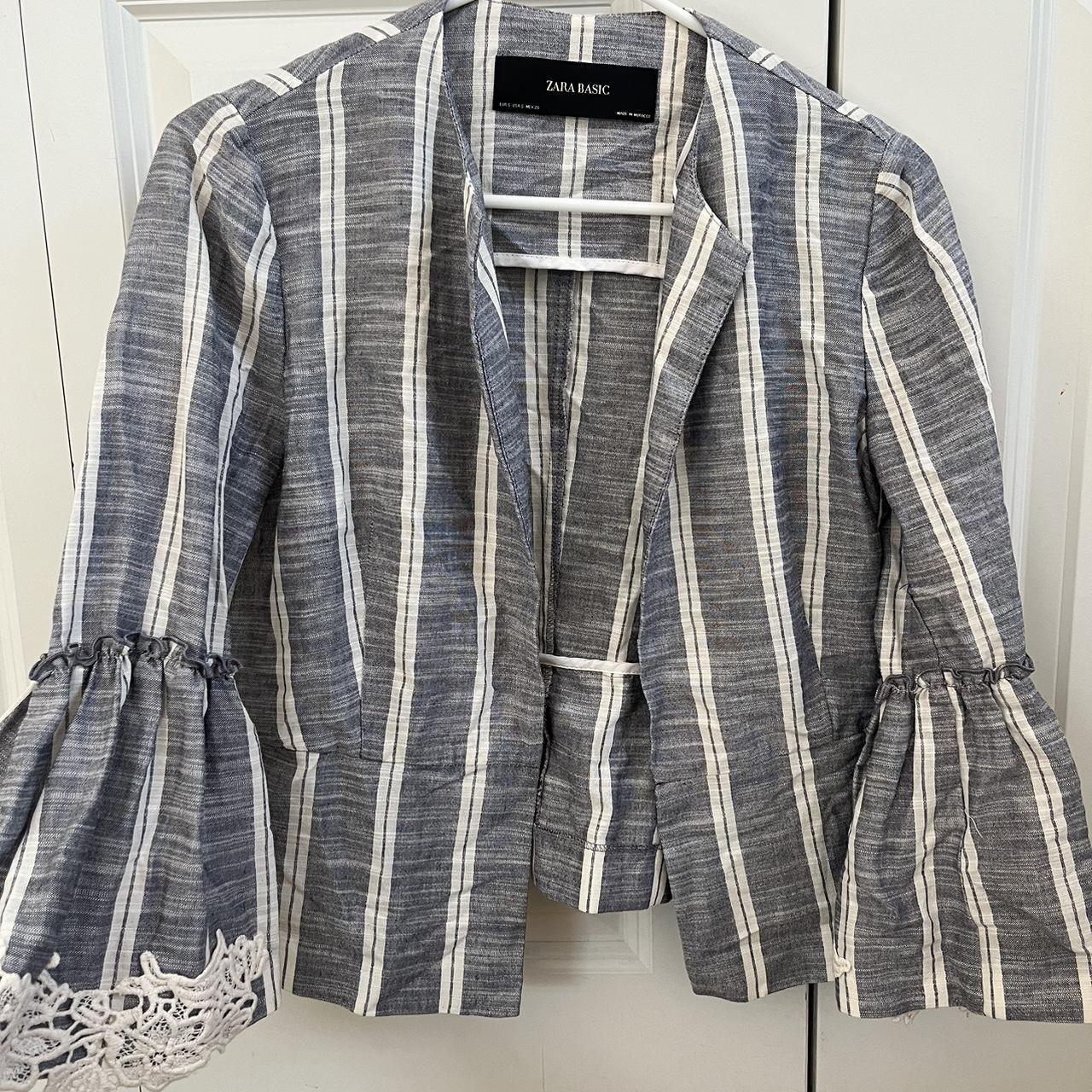 ZARA bell sleeve lace jacket - Depop