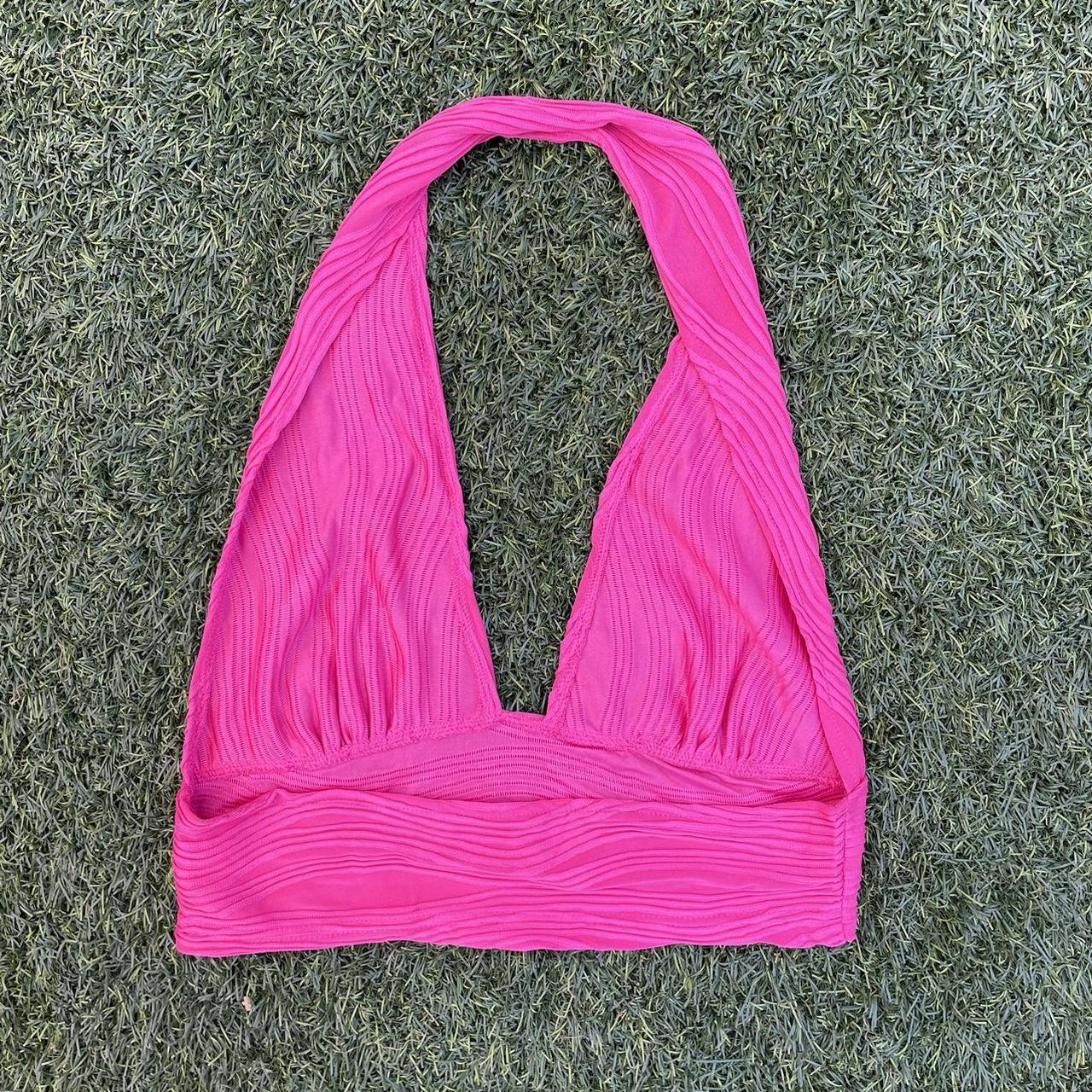 - hot pink halter top - size medium - dm for... - Depop