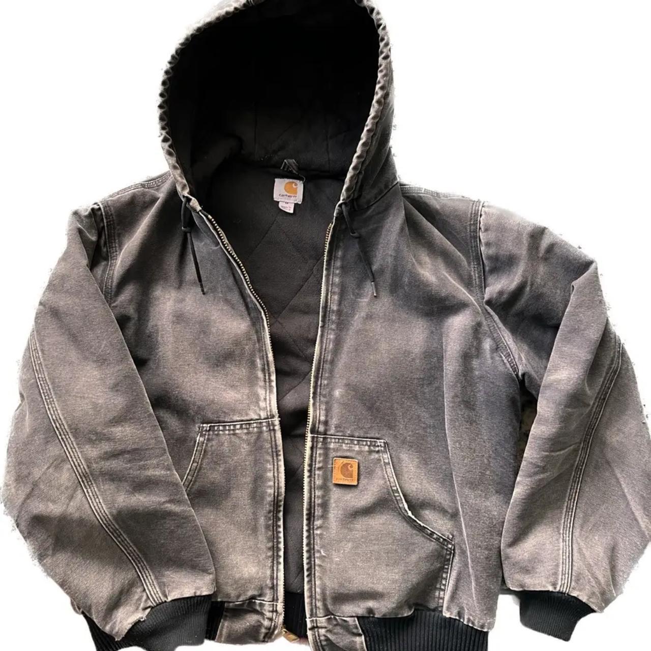 Carhartt Men's Black Jacket Carhartt Hooded Active... | Depop