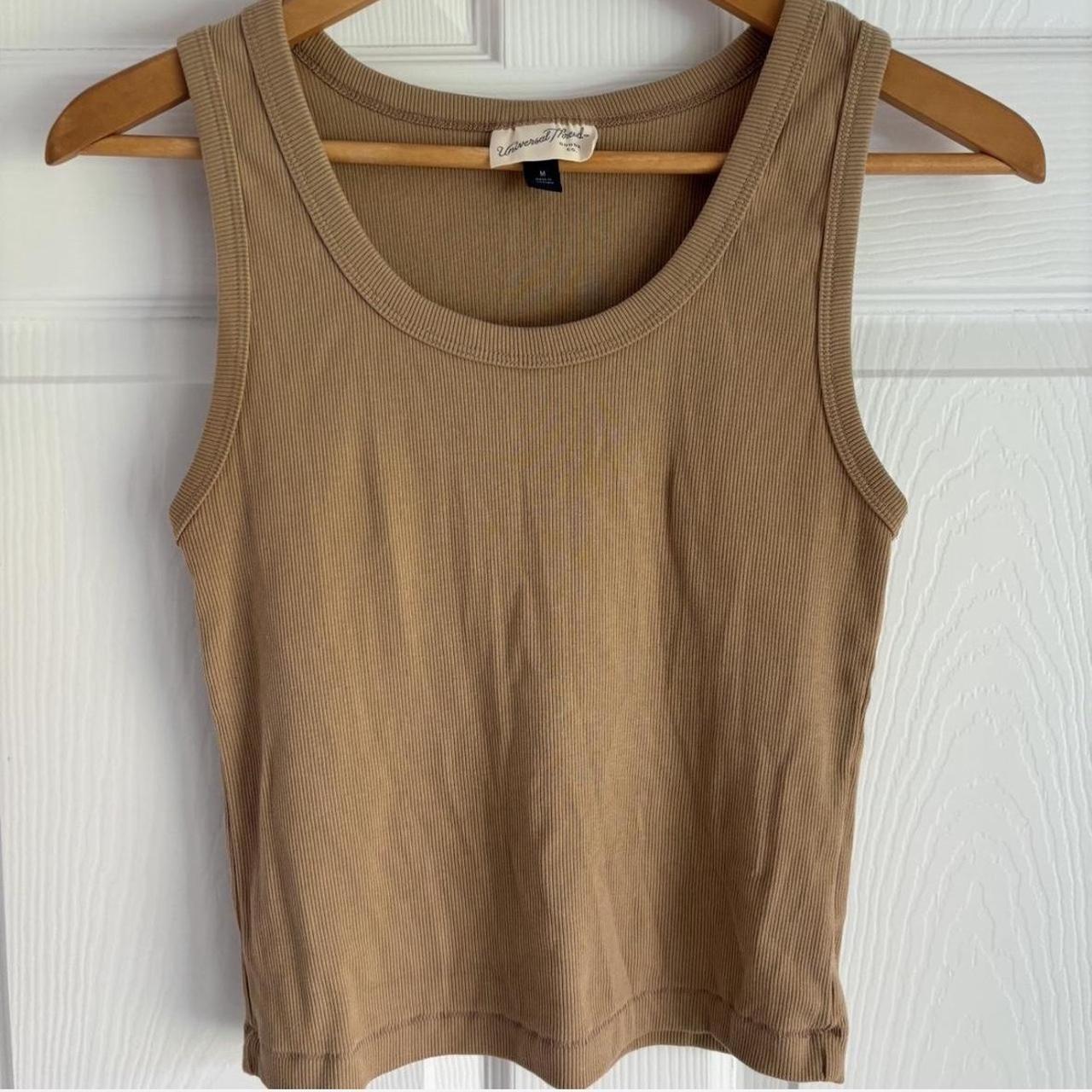 Light brown tank top! Perfect for layering under... - Depop