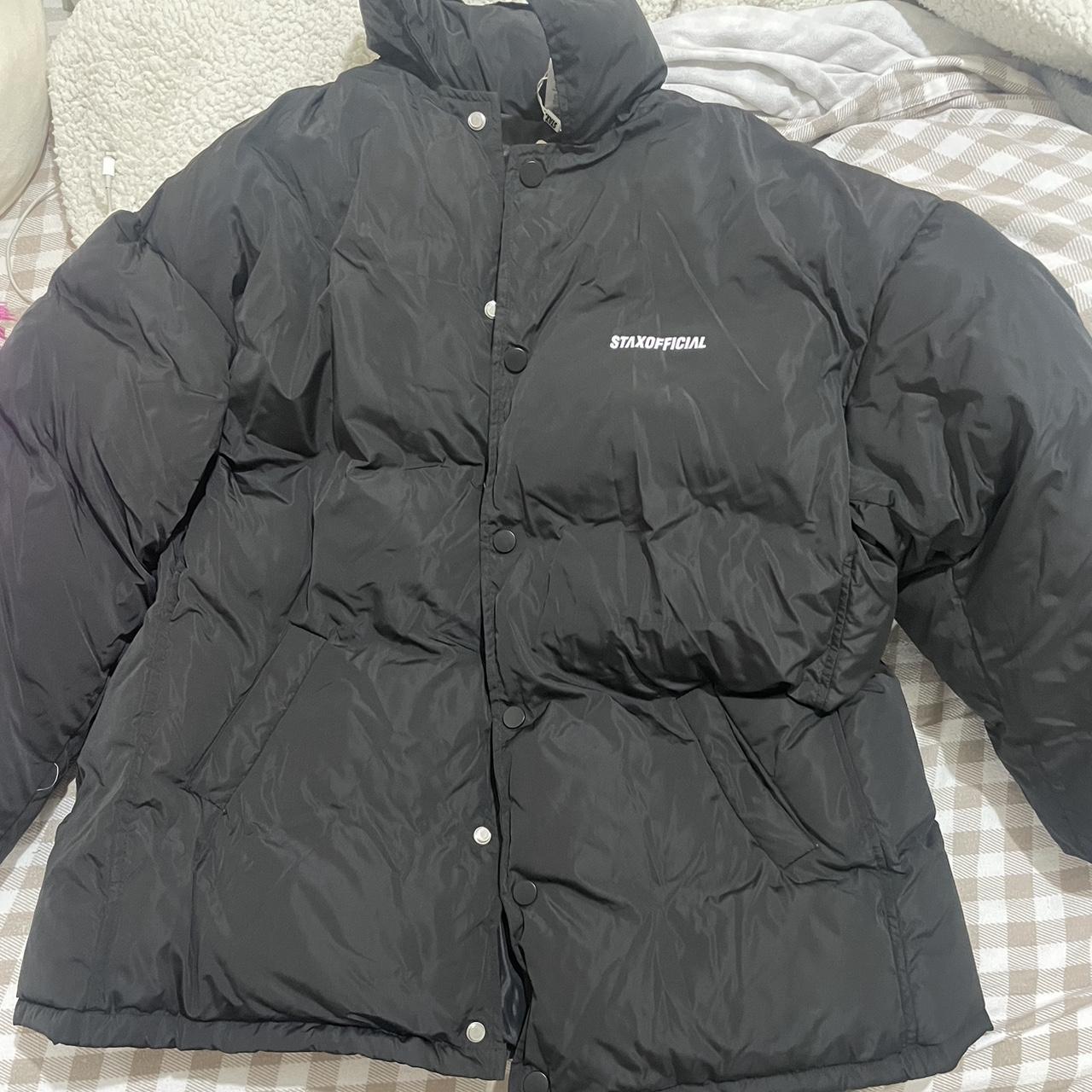 stax official black puffer jacket size small,... - Depop