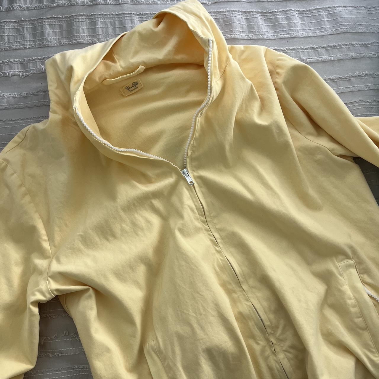 pastel yellow brandy Melville zip up jacket. looks... - Depop