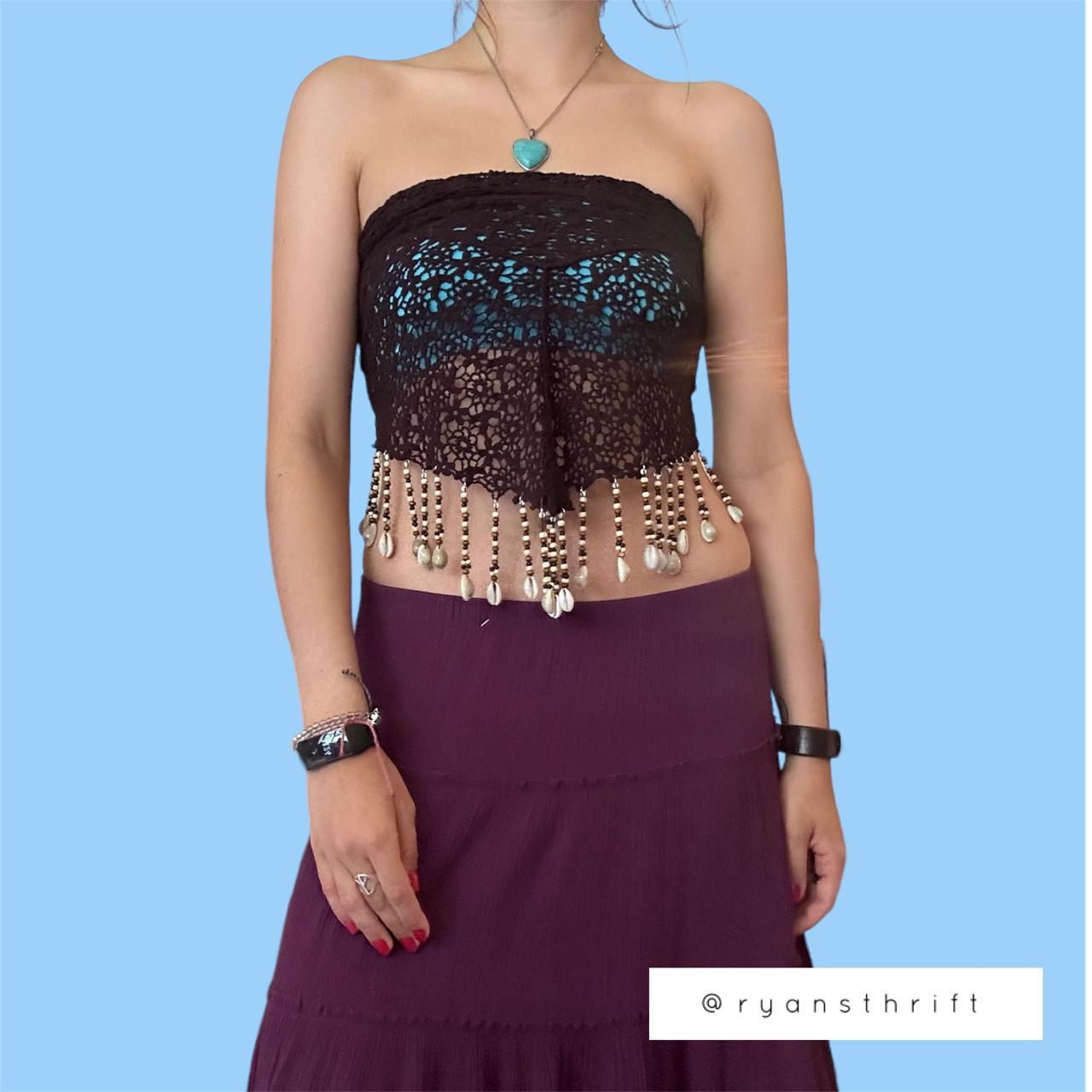 Urban Outfitters Crochet Bandeau Model... - Depop