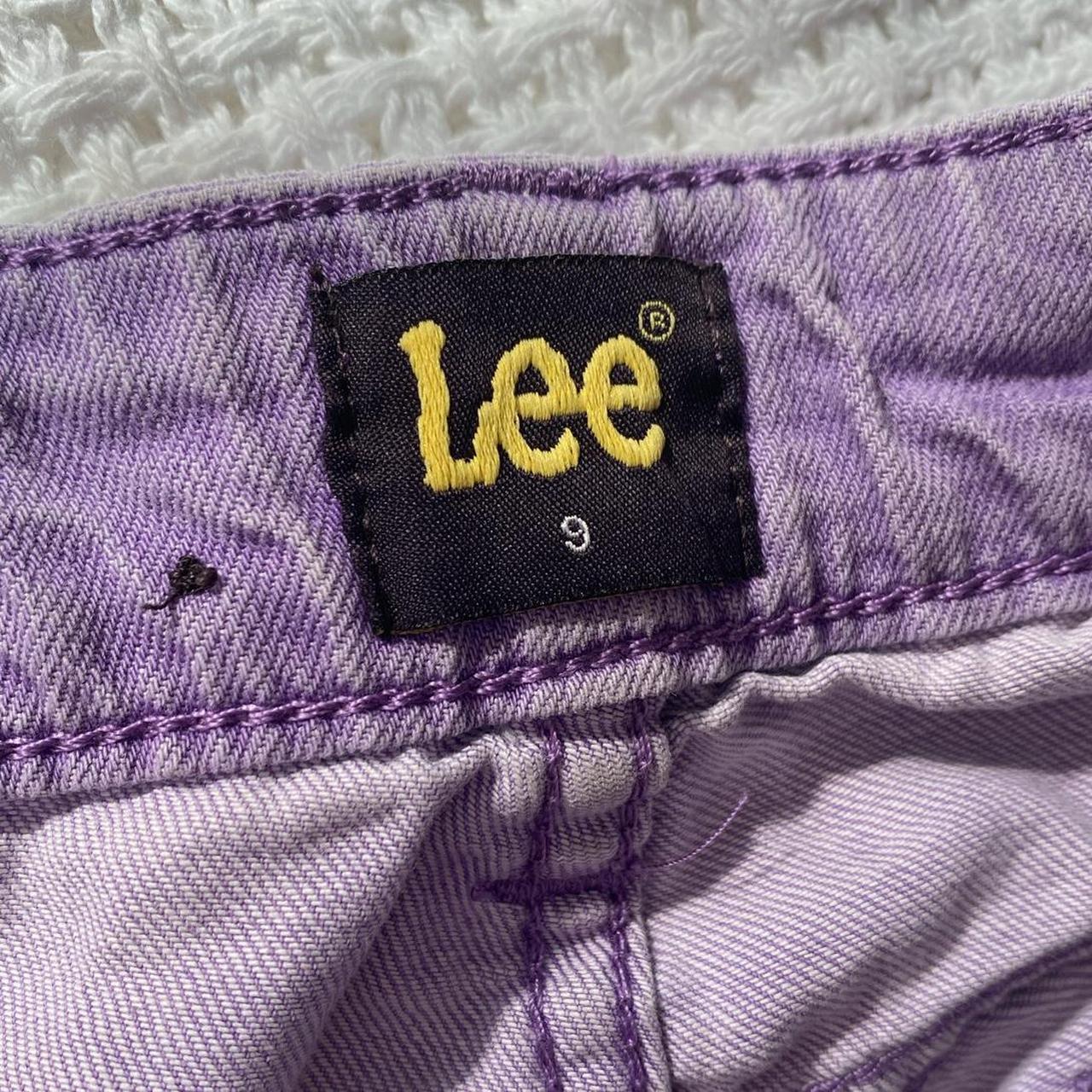 cute purple Lee denim shorts. slight sign of... - Depop