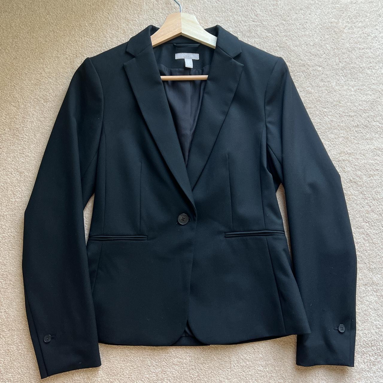 Black H&M blazer jacket Size 8- perfect condition,... - Depop