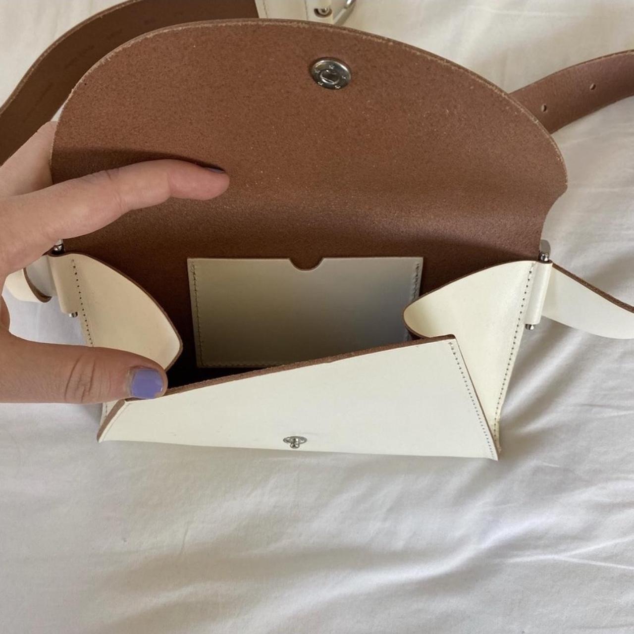 COS Detachable White Leather Belt Bag Retailed... - Depop