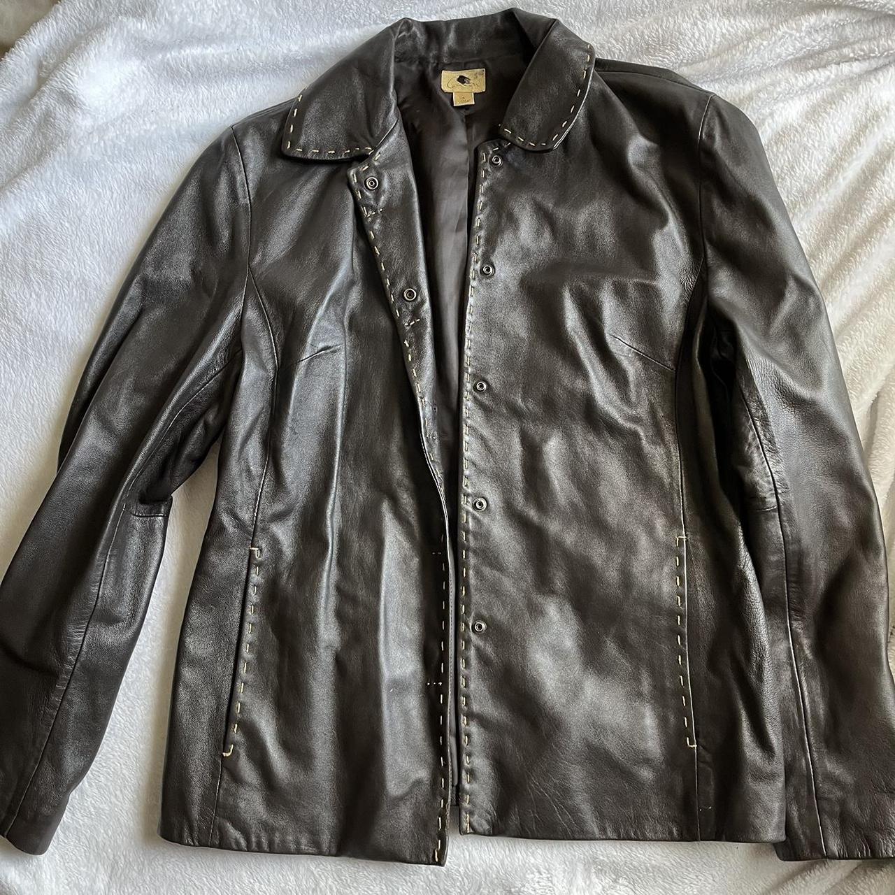 Genuine leather/lambskin jacket Perfect condition... - Depop