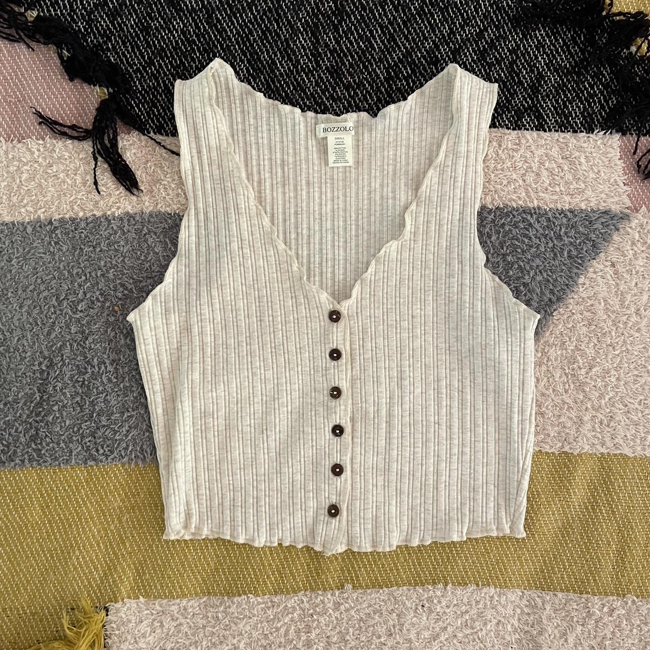 Women's Cream Vests-tanks-camis | Depop
