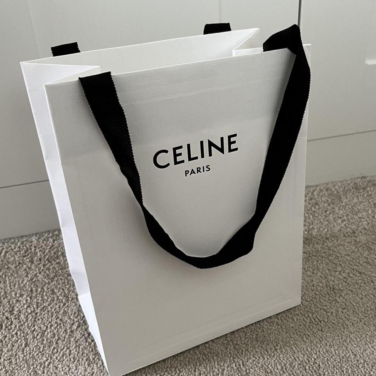 Celine gift bag. White small size gift bag with... - Depop