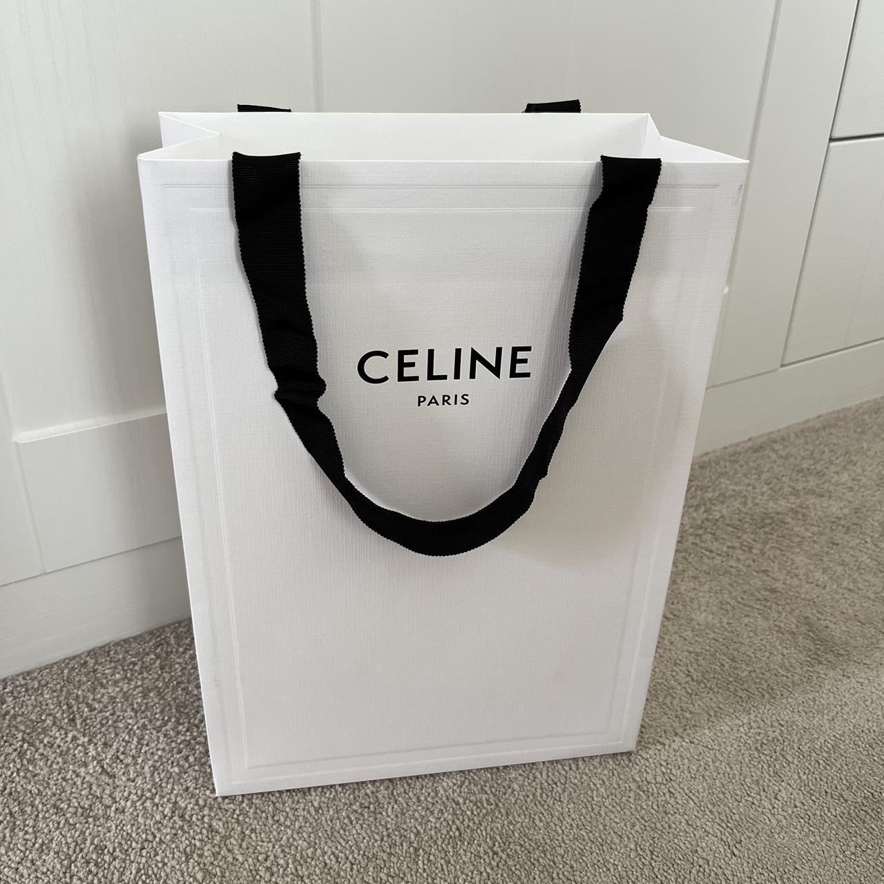 Celine gift bag. White medium size gift bag with... - Depop