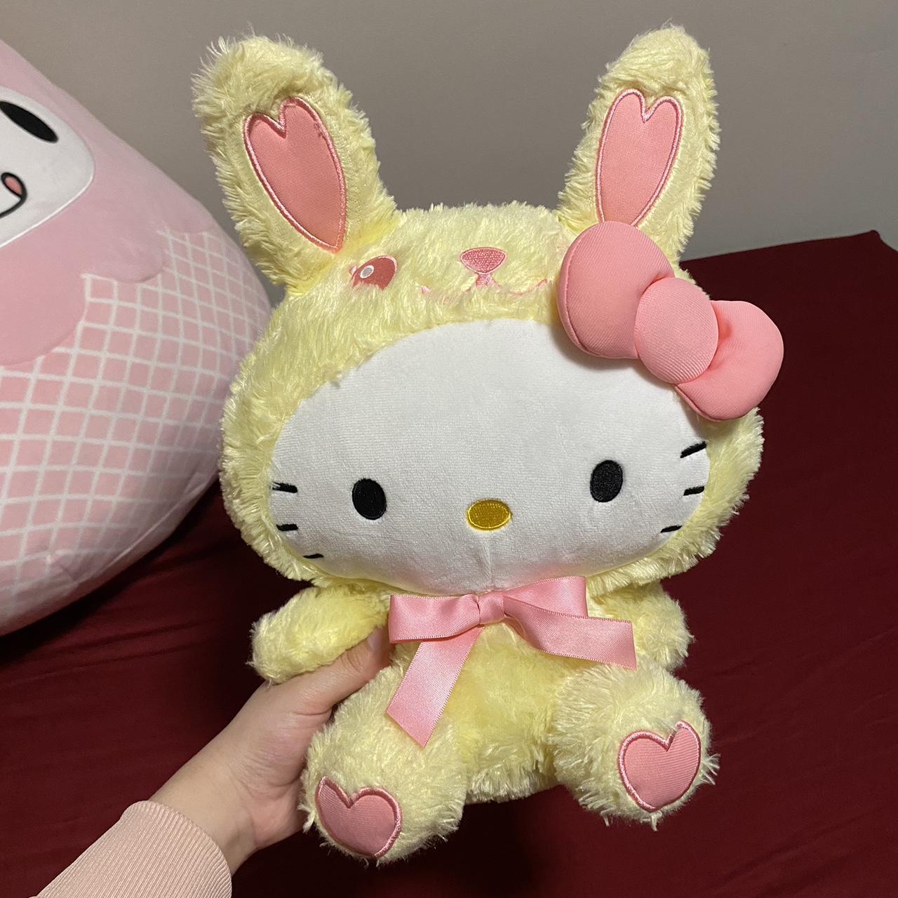 Adorable 13” Hello Kitty bunny plush in excellent... - Depop