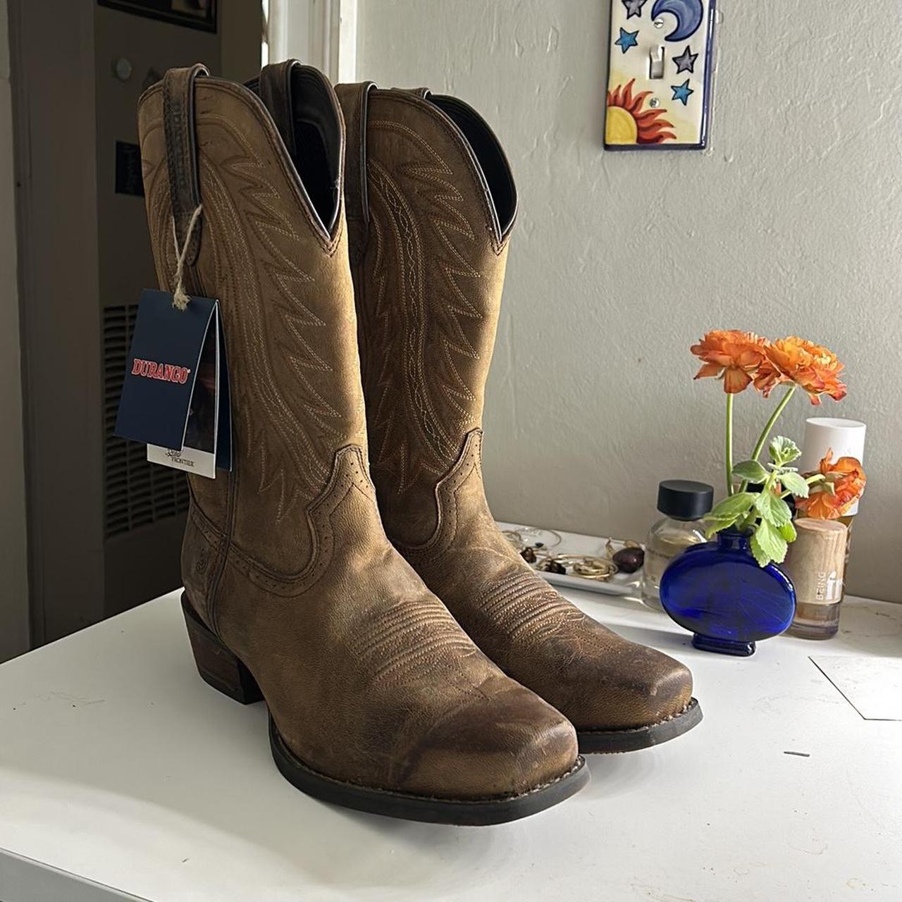 men’s durango rebel waterproof cowboy boots, never... - Depop