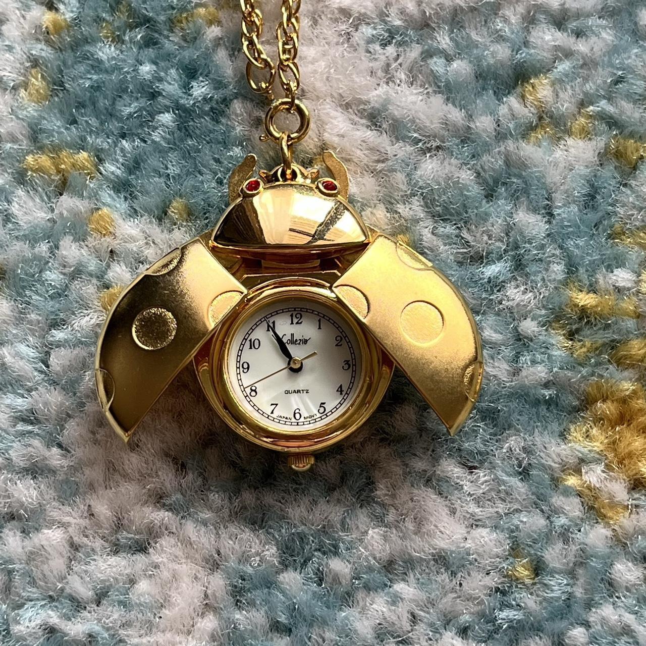 Super cute vintage ladybug watch on a necklace... - Depop