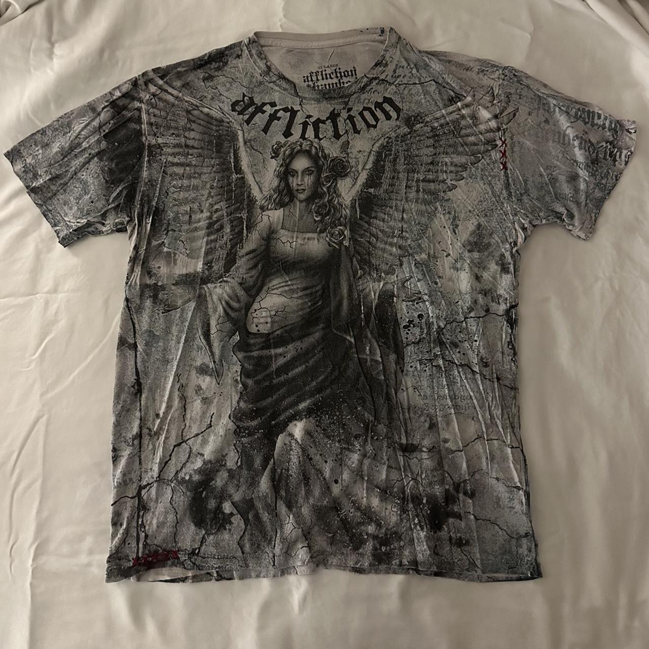 Rare affliction shirt -perfect condition -Size... - Depop