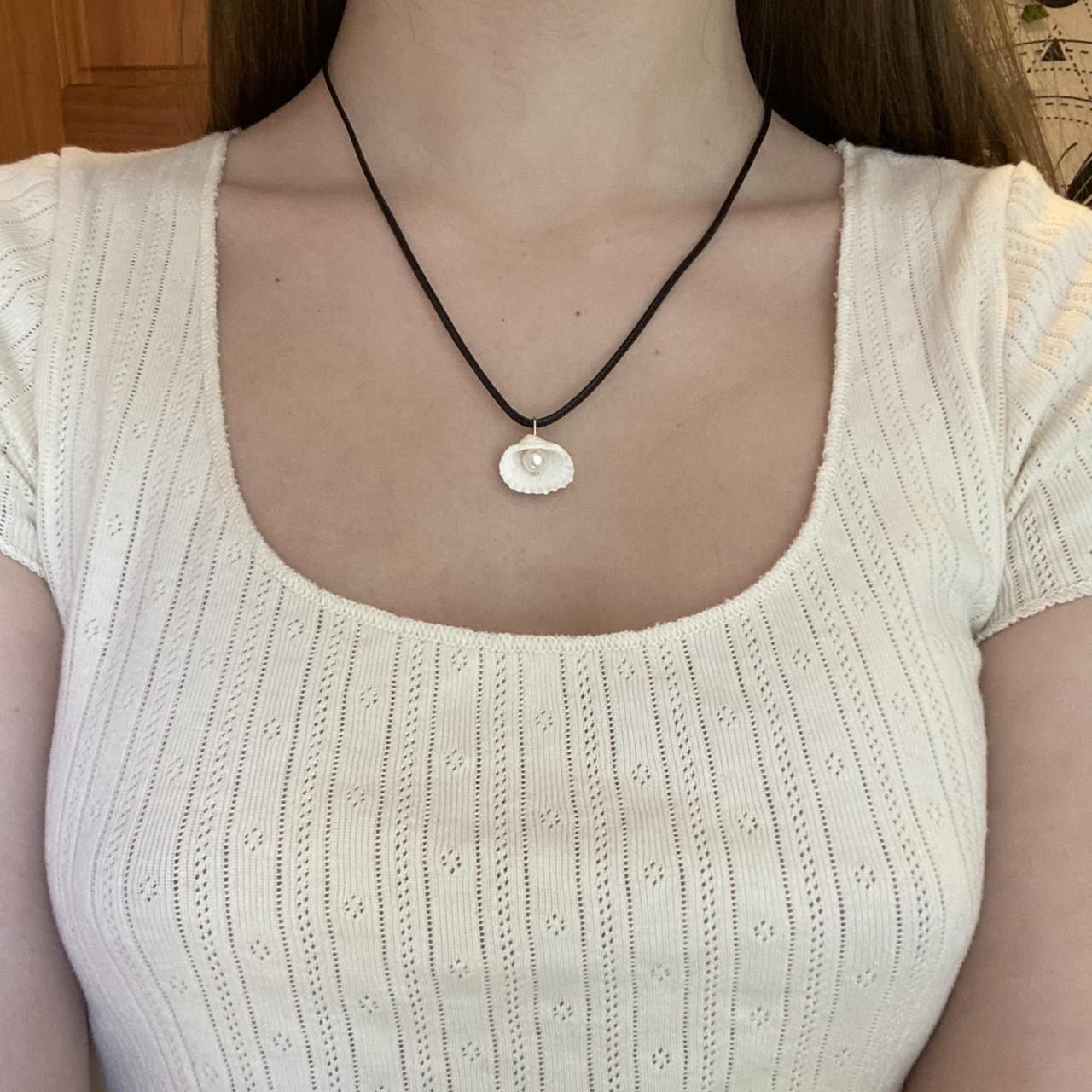 simple shell necklace made by me🏹 •perfect for the... - Depop