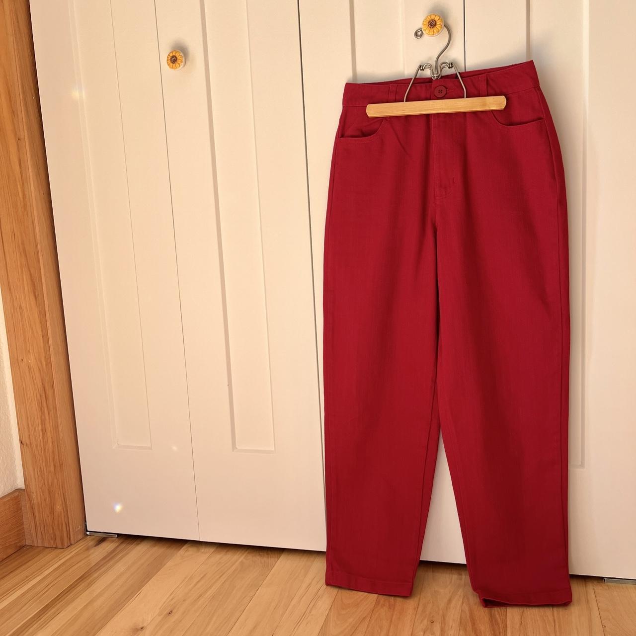 NWT Princess Highway Red Straight Leg Pants - New... - Depop