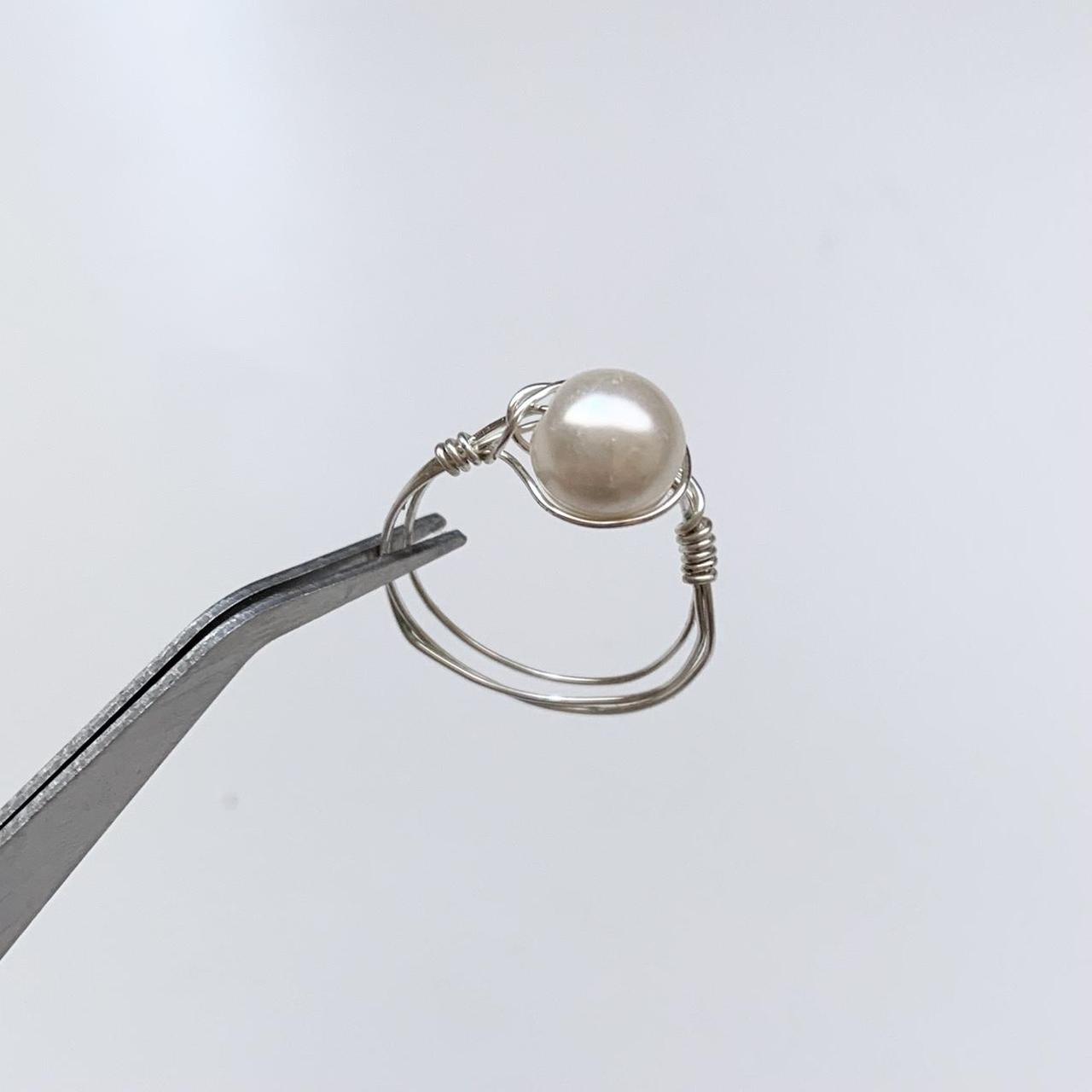 Handmade wire wrapped pearl ring (10% off bundles,... - Depop