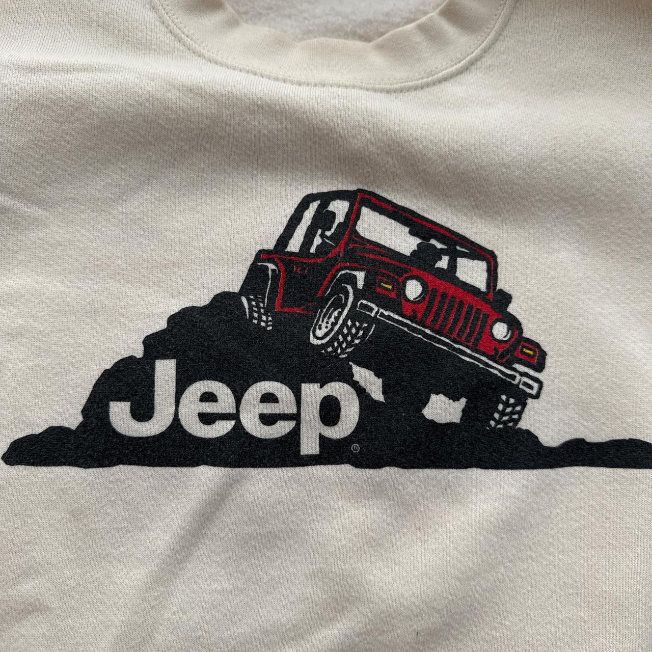 Cream & red vintage Jeep sweatshirt. Lee brand.... - Depop Cream & red vintage Jeep sweatshirt. Lee brand.... - Depop