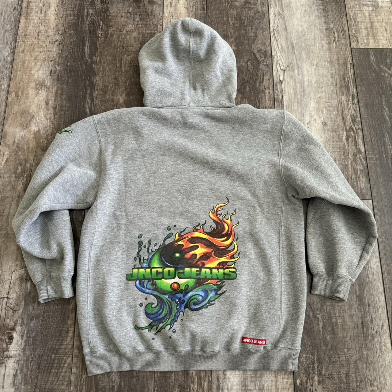 ! Crazy yin and yang jnco hoodie, size L, rare piece... - Depop