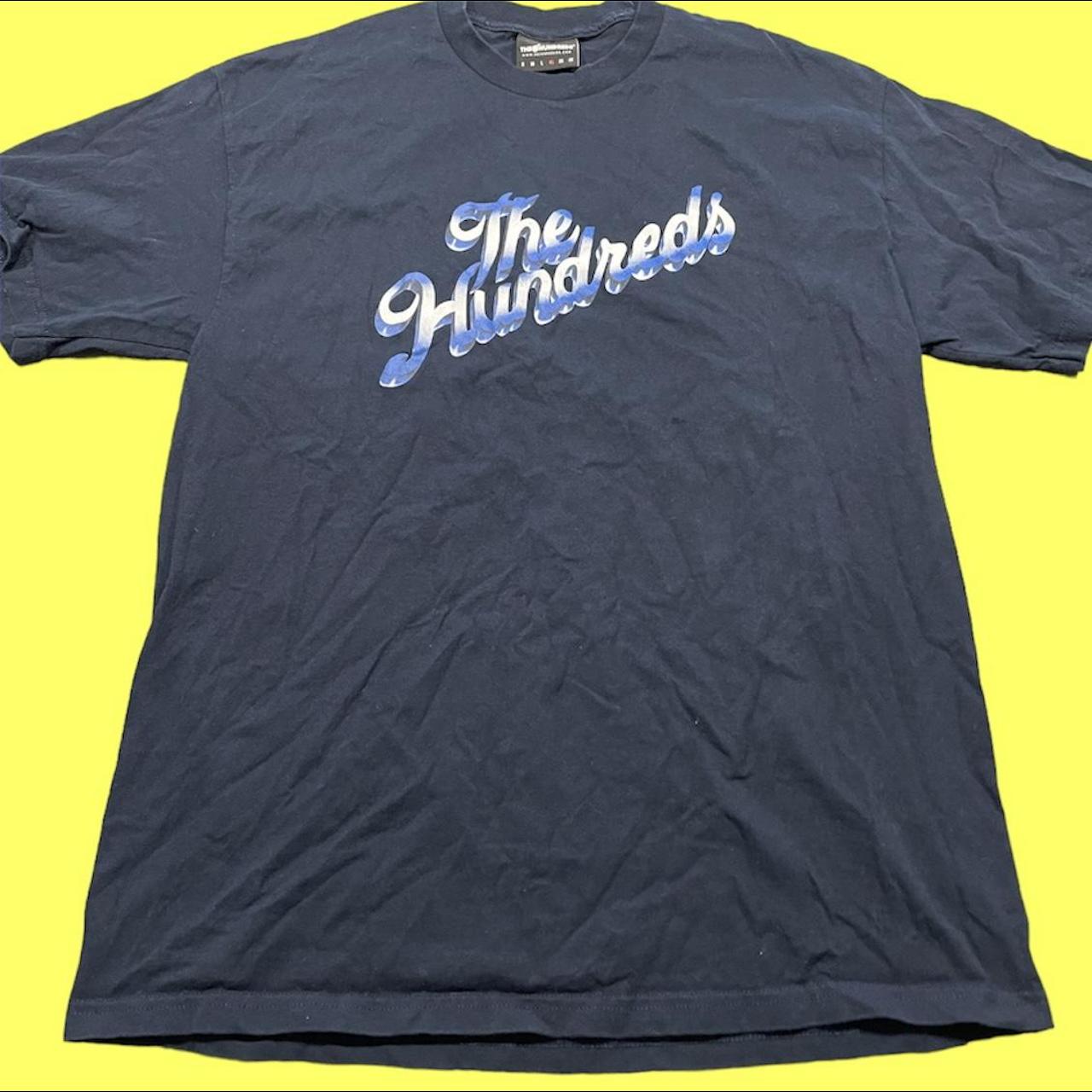 Mens Navy Blue The Hundreds Skateboarding Tee... - Depop