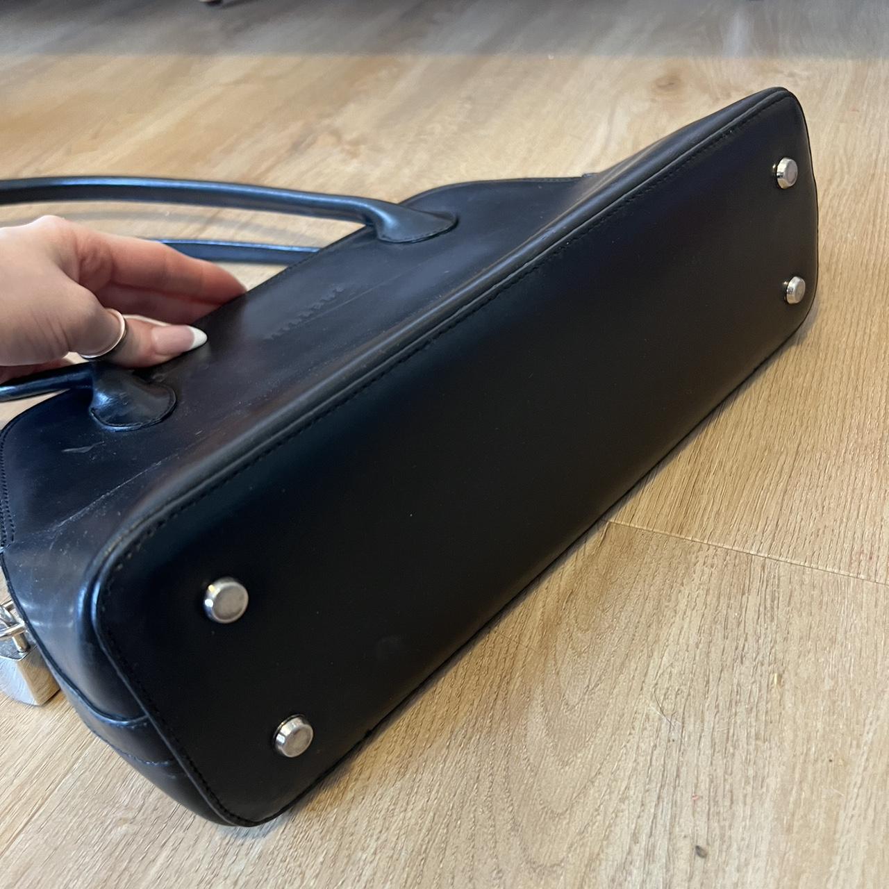 Small black handbag with lock and key - Depop