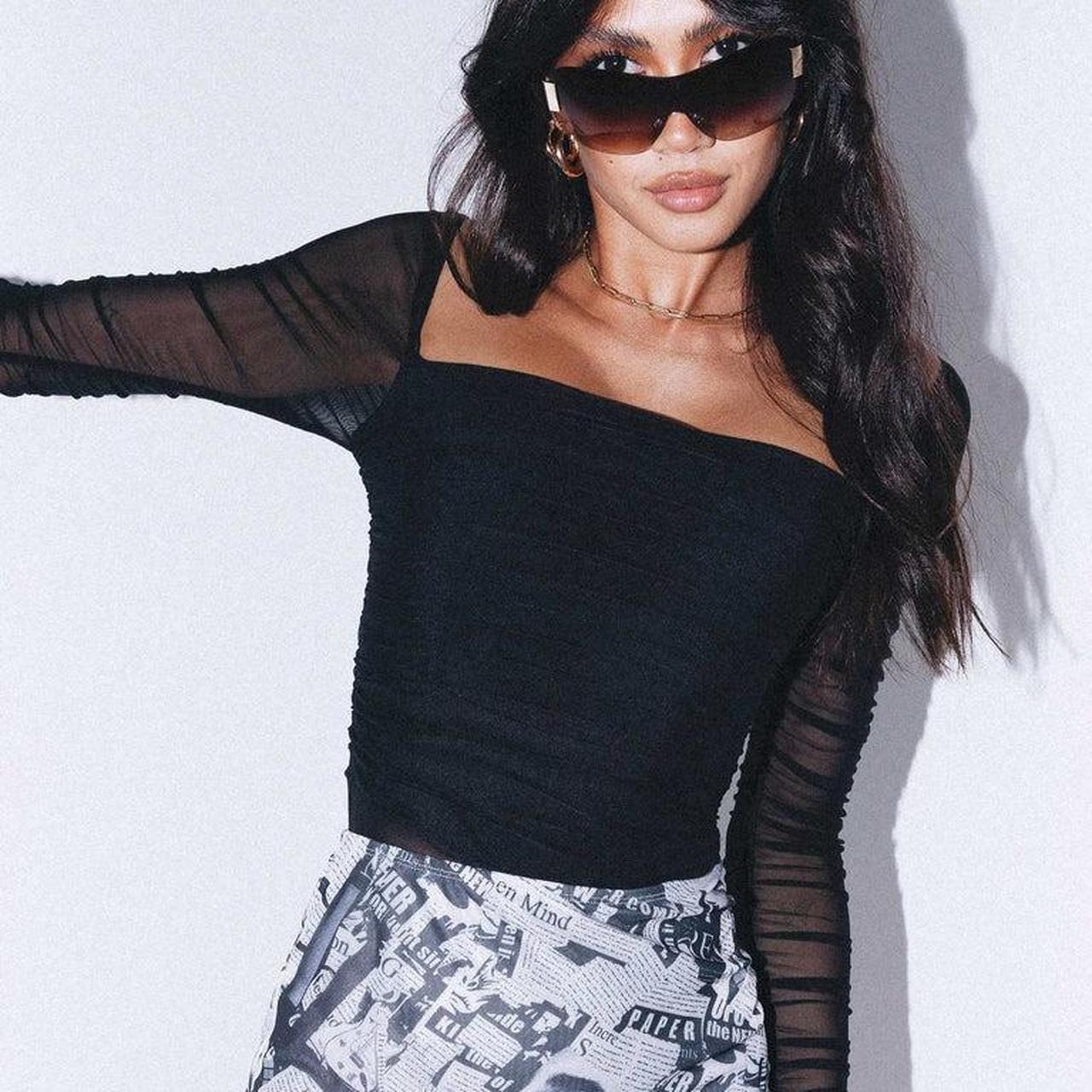 Princess Polly Delaney body suit black size 4 never... - Depop