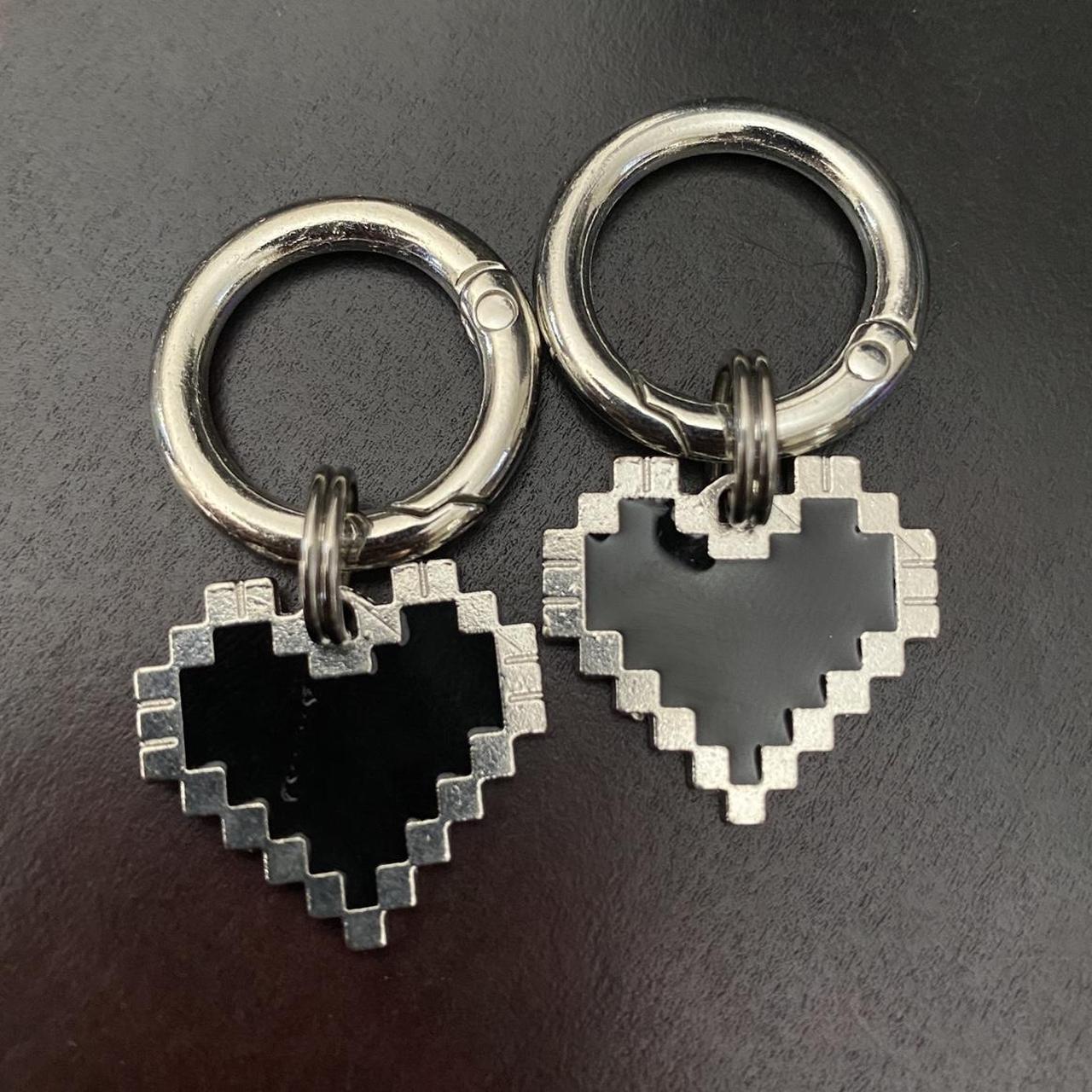 Black Pixel Heart Doc Marten Boot Charms! Handmade... - Depop