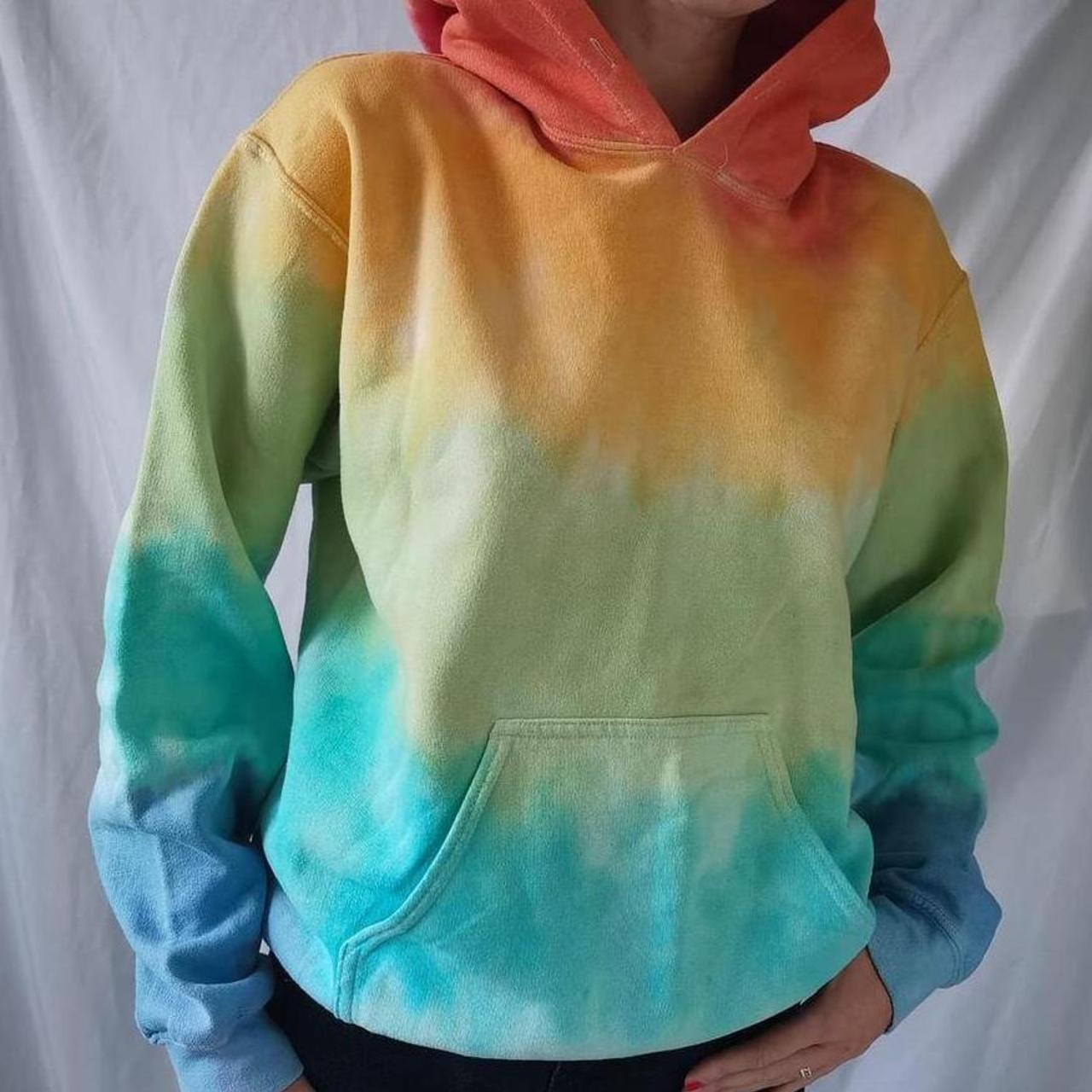 Rainbow Tie Dye Hoodie 🌈 Pictured On A Size Uk 6 Depop