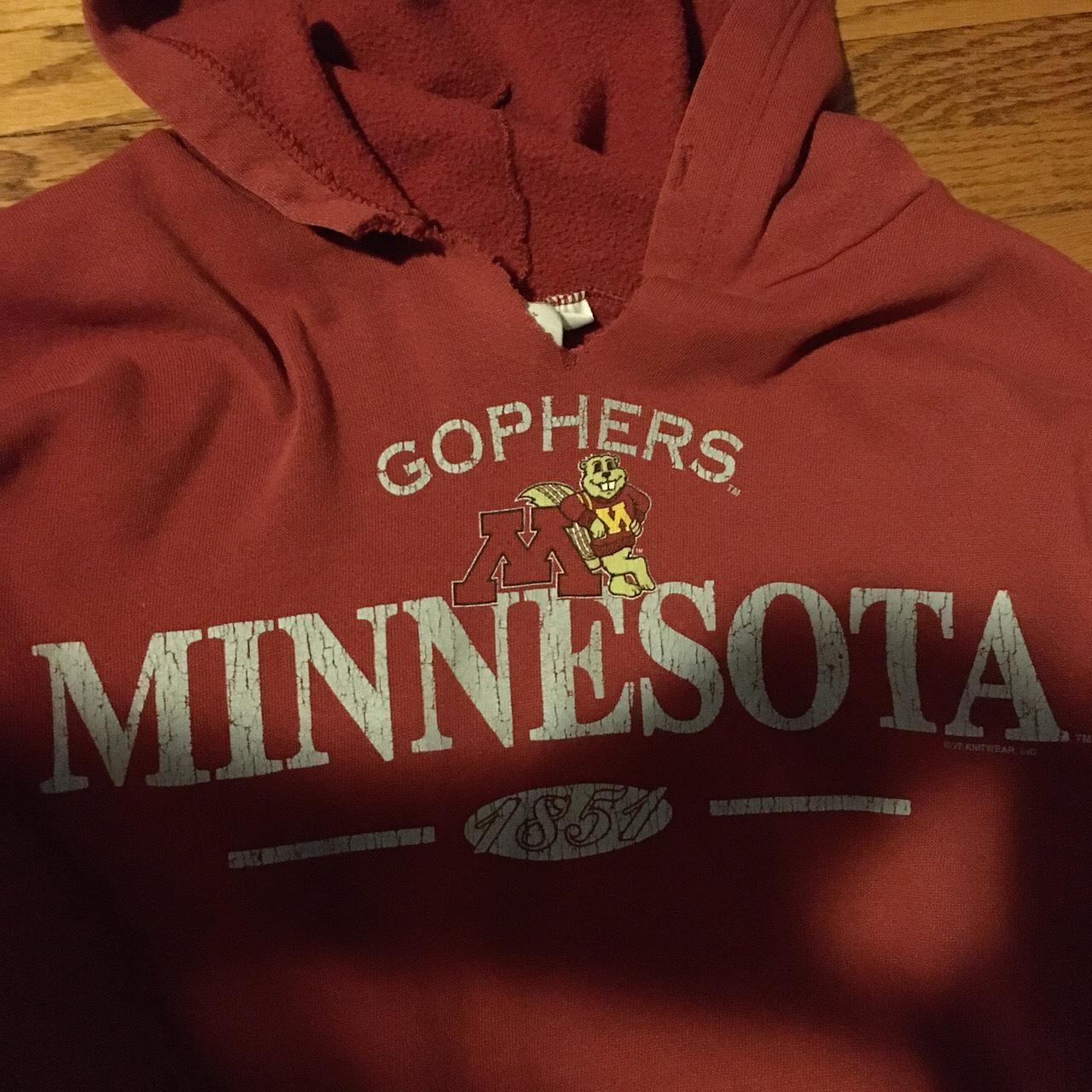 Vintage university of Minnesota gophers hooded... - Depop
