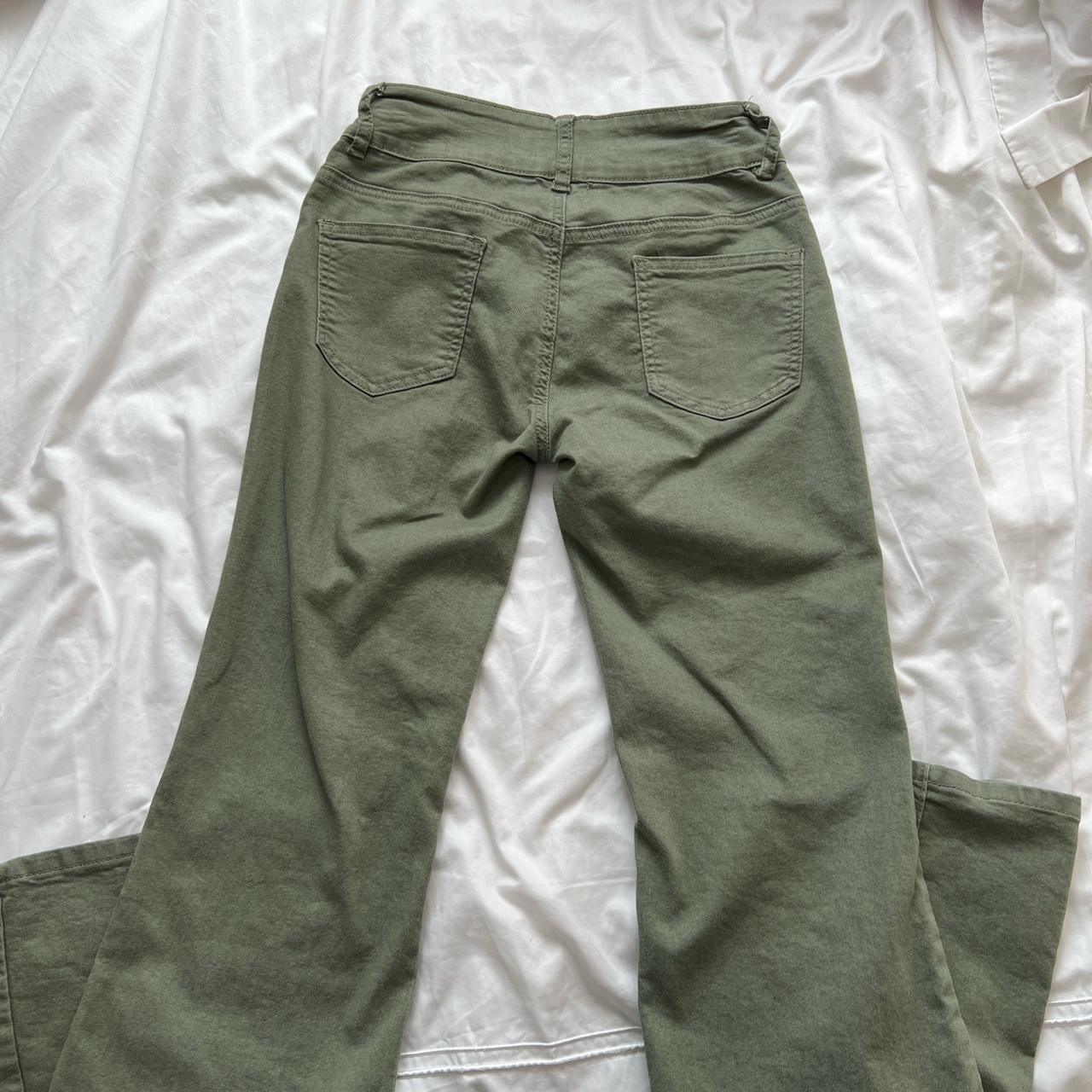 Women's Green and Khaki Jeans | Depop