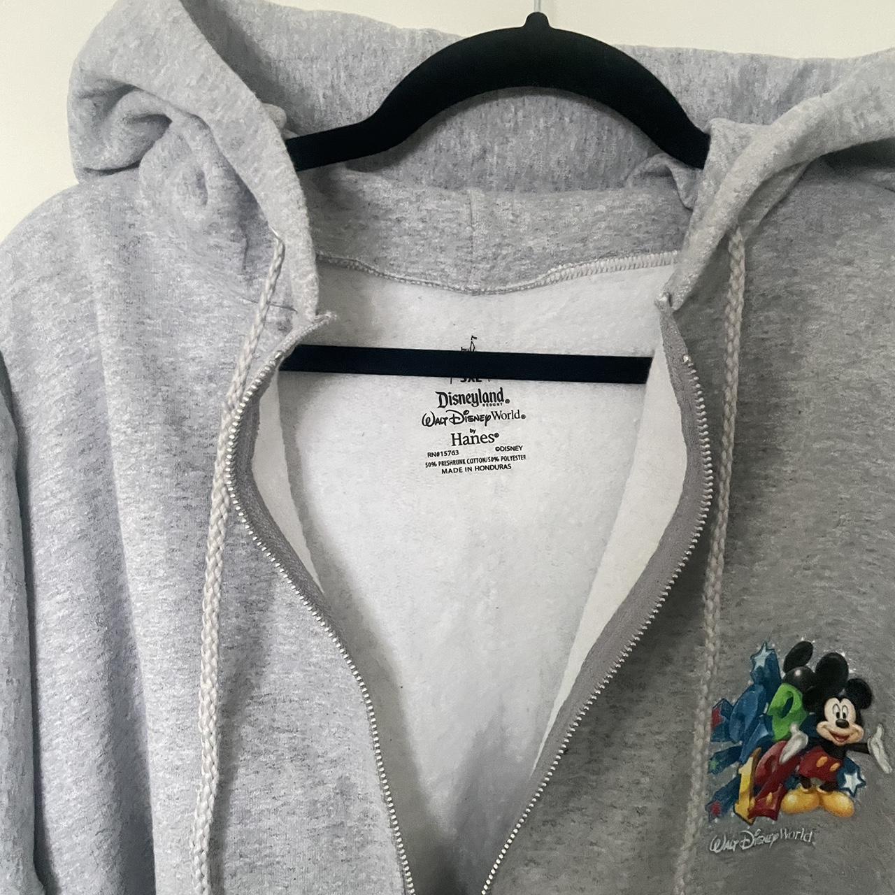 Vintage Disney Zip Up Hoodie With Print On Back And Depop
