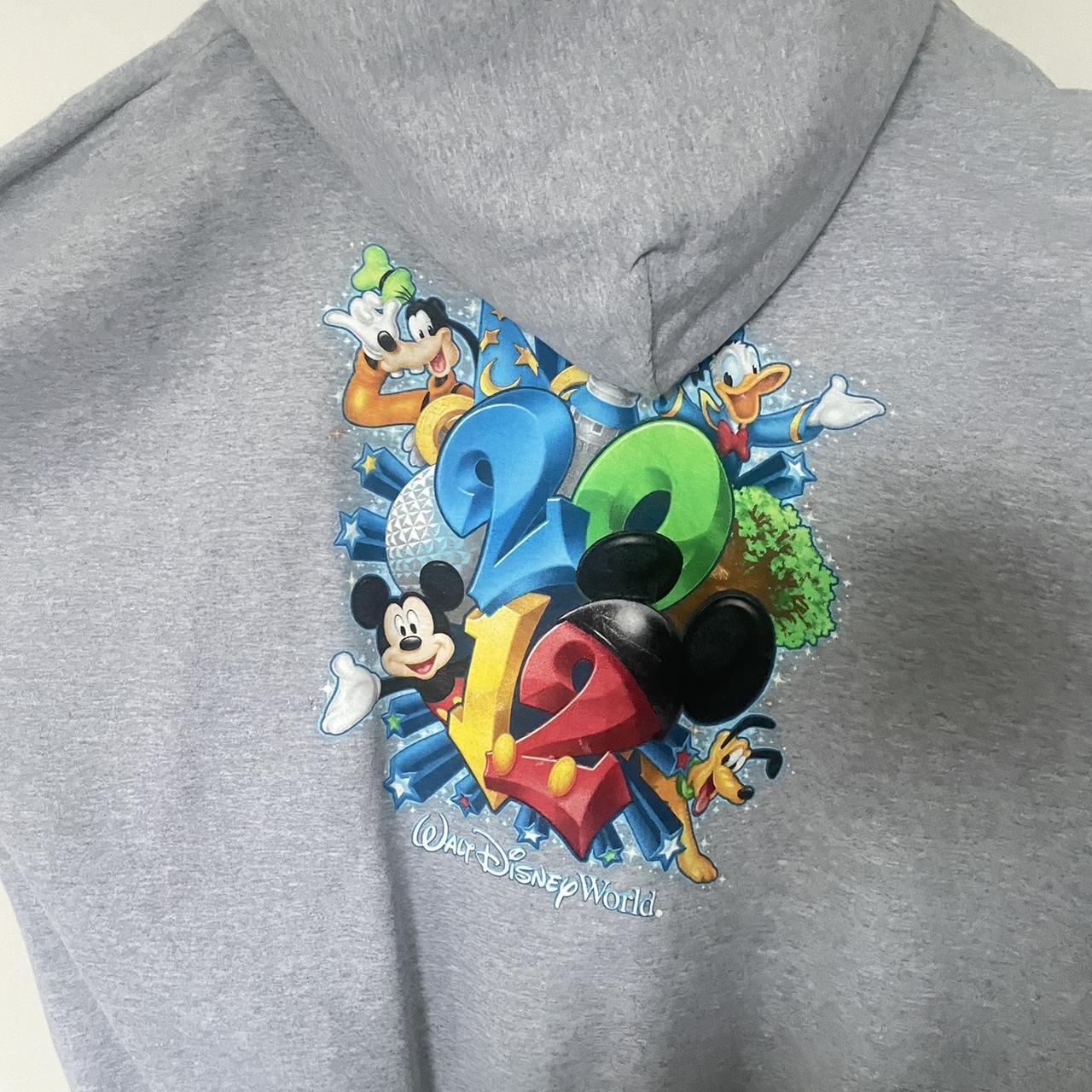 Vintage Disney Zip Up Hoodie With Print On Back And Depop