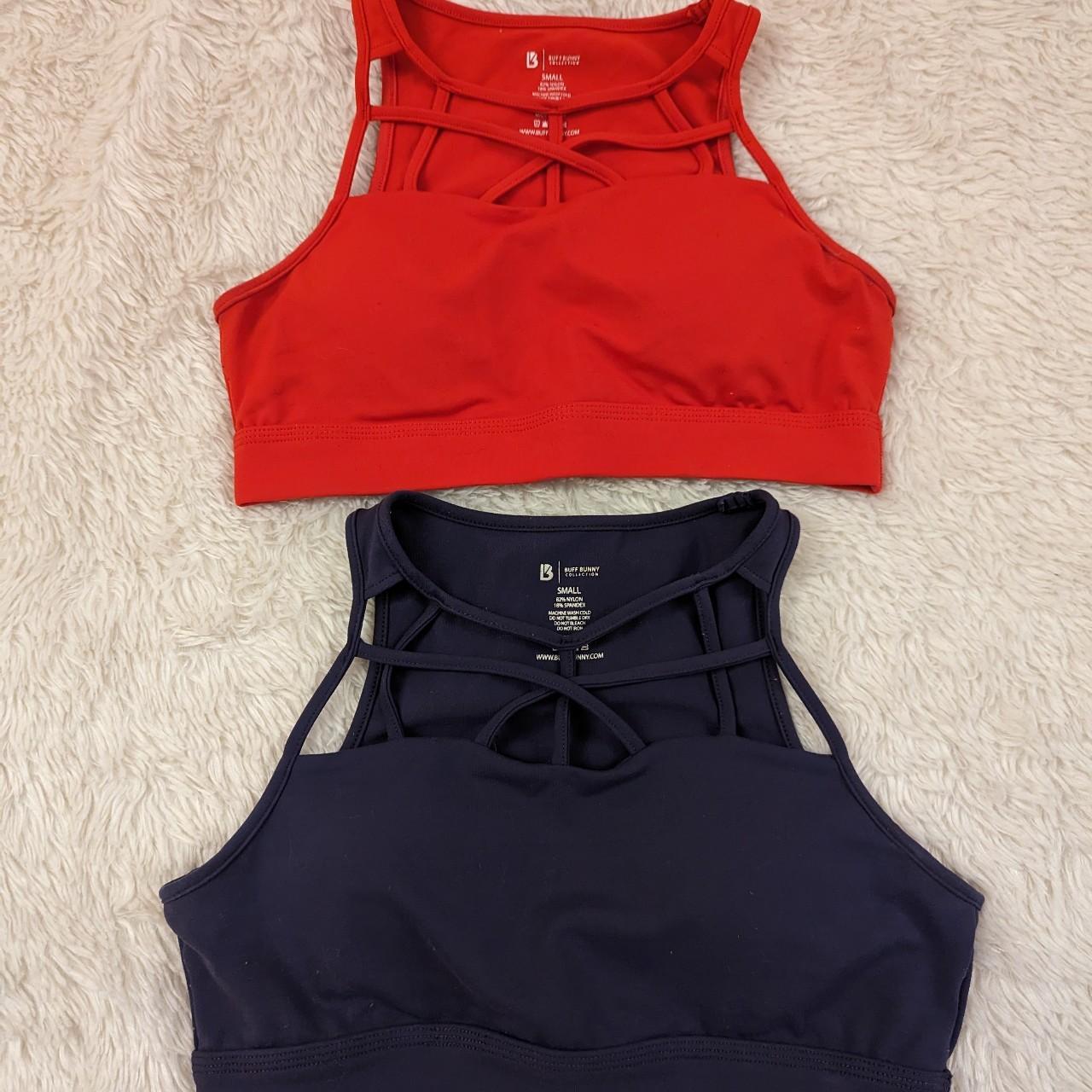 bundle of two Buff Bunny collection sports bras with... - Depop